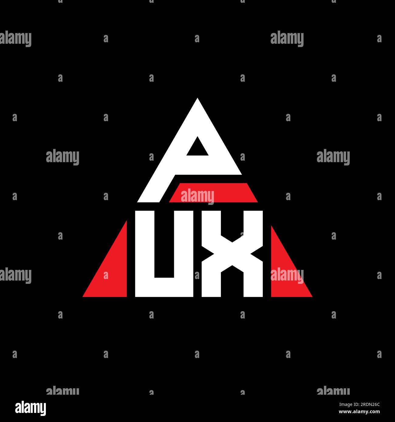 PUX triangle letter logo design with triangle shape. PUX triangle logo ...