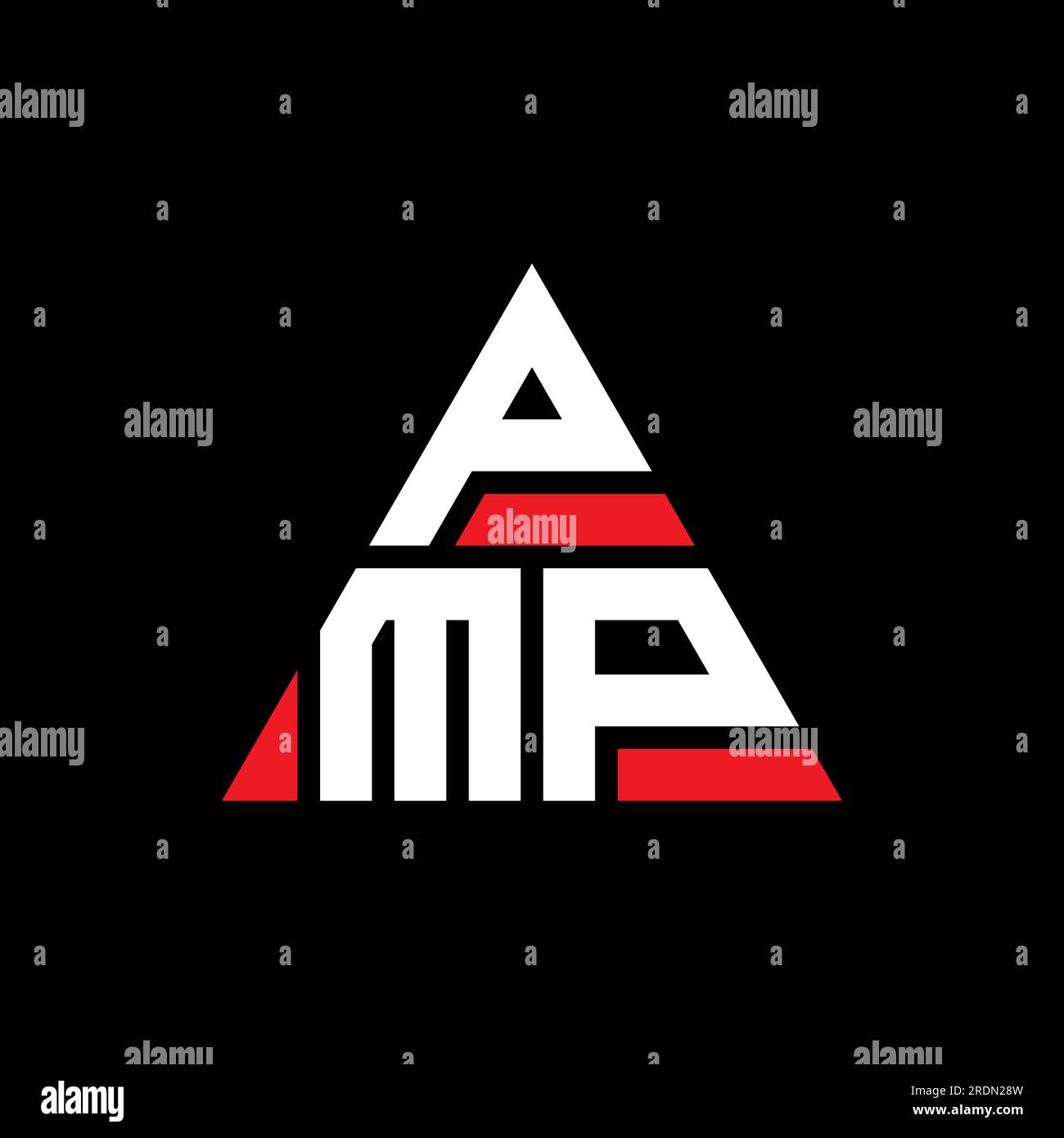 PMP triangle letter logo design with triangle shape. PMP triangle logo ...