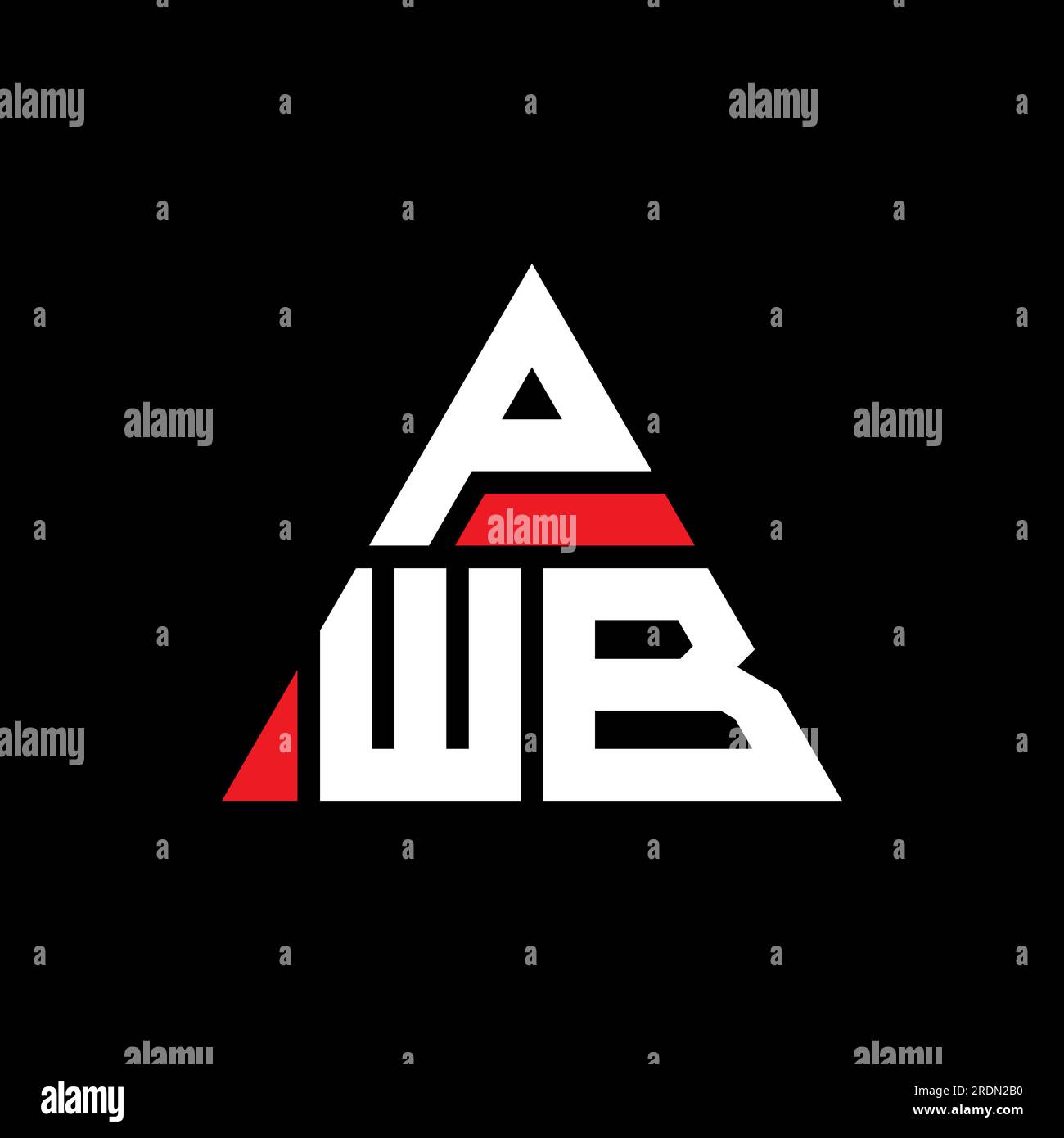 PWB triangle letter logo design with triangle shape. PWB triangle logo ...