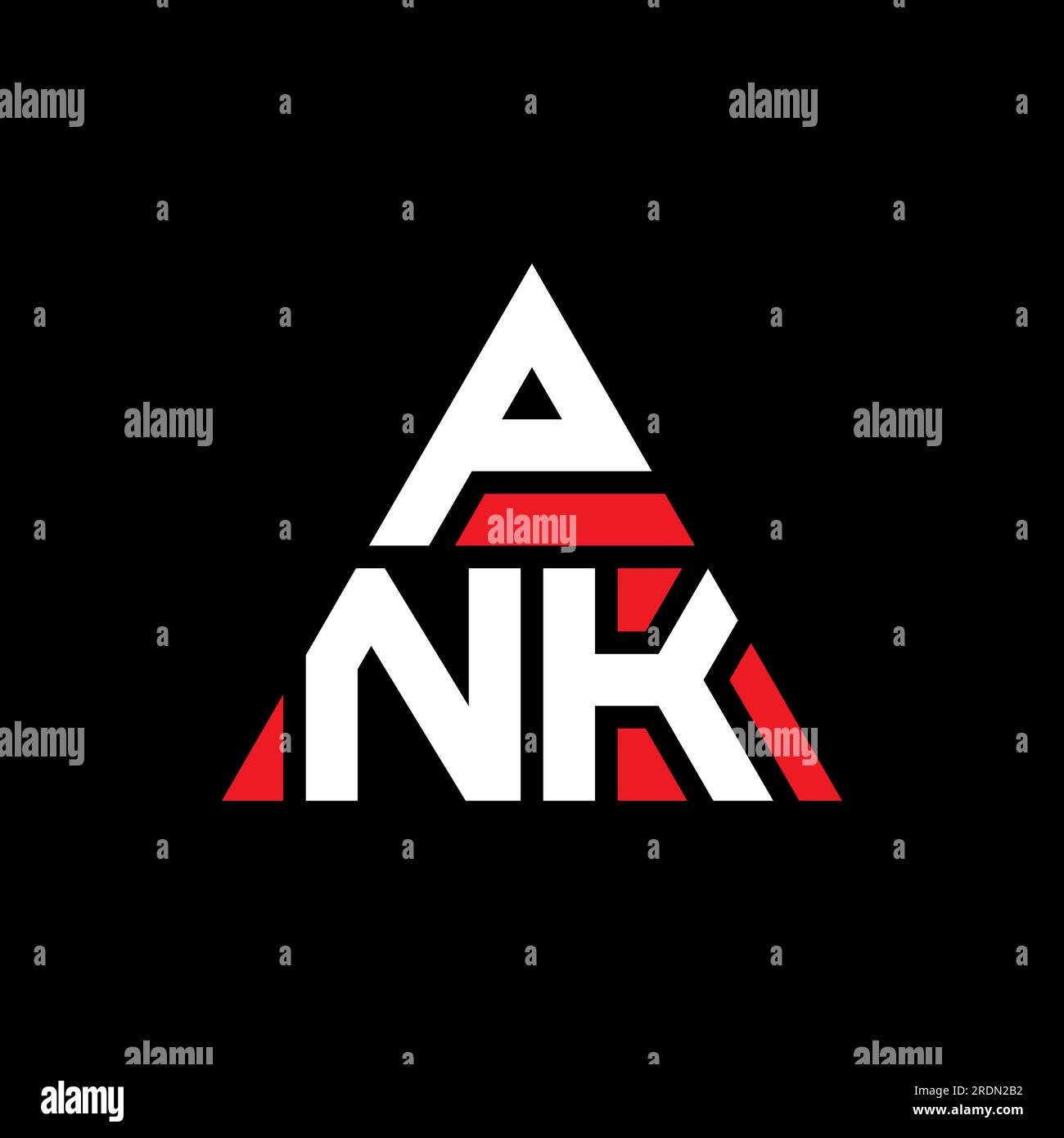 PNK triangle letter logo design with triangle shape. PNK triangle logo ...