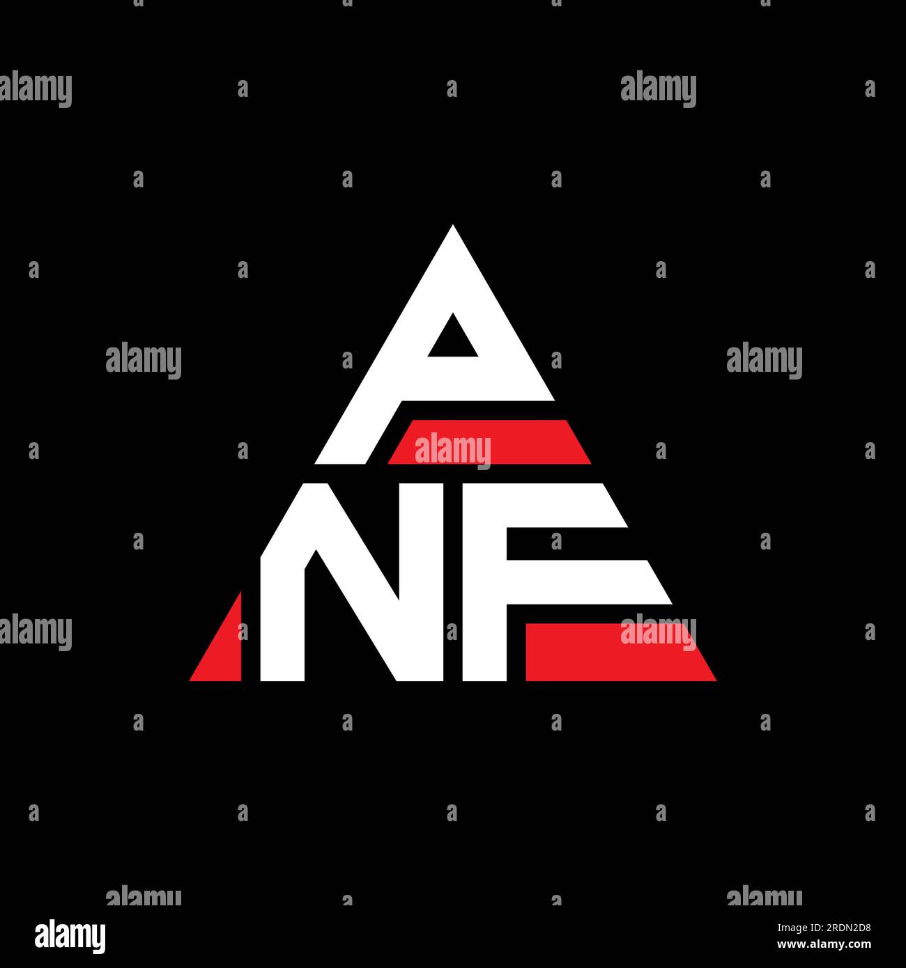 PNF triangle letter logo design with triangle shape. PNF triangle logo ...