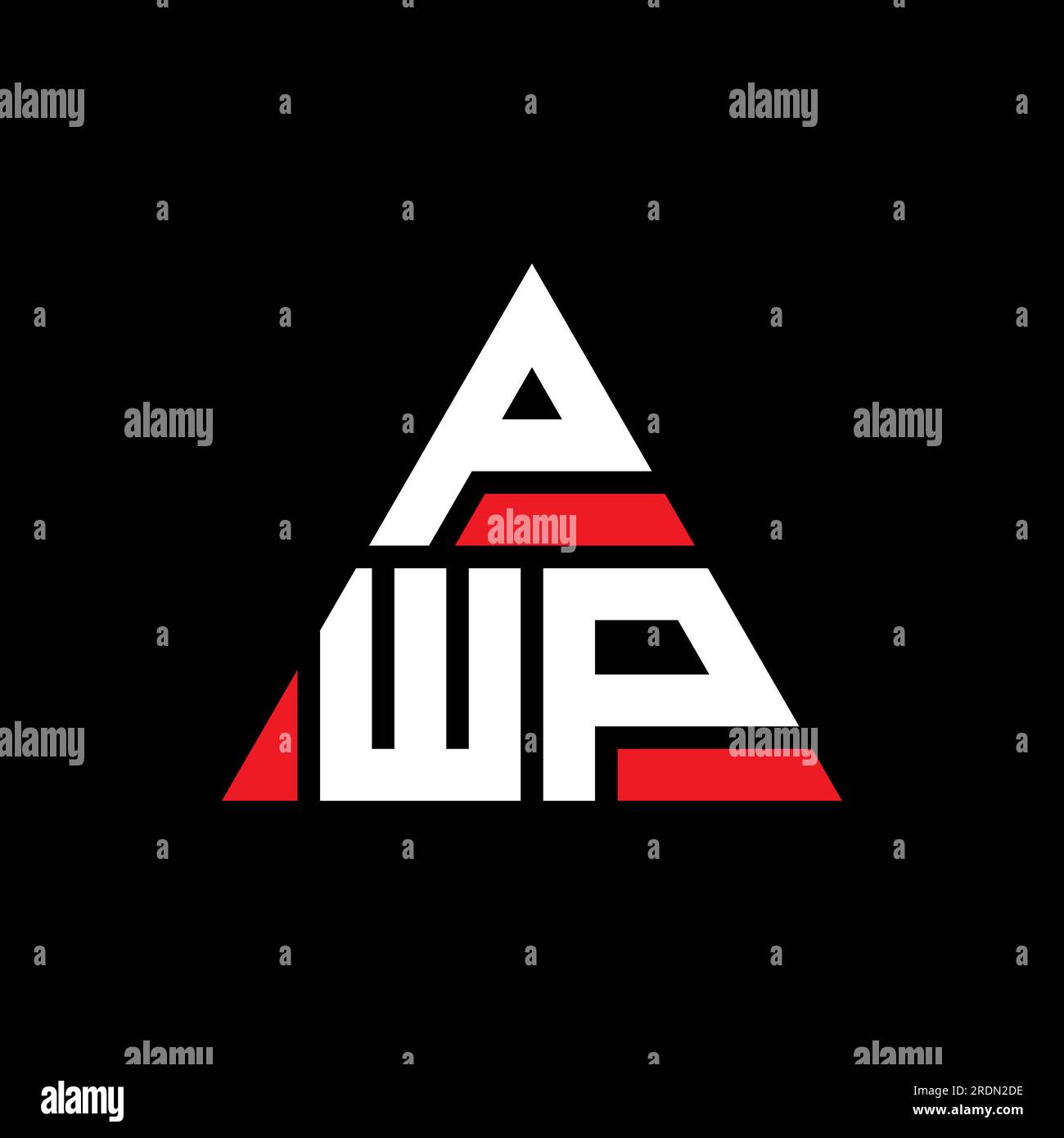 PWP triangle letter logo design with triangle shape. PWP triangle logo ...