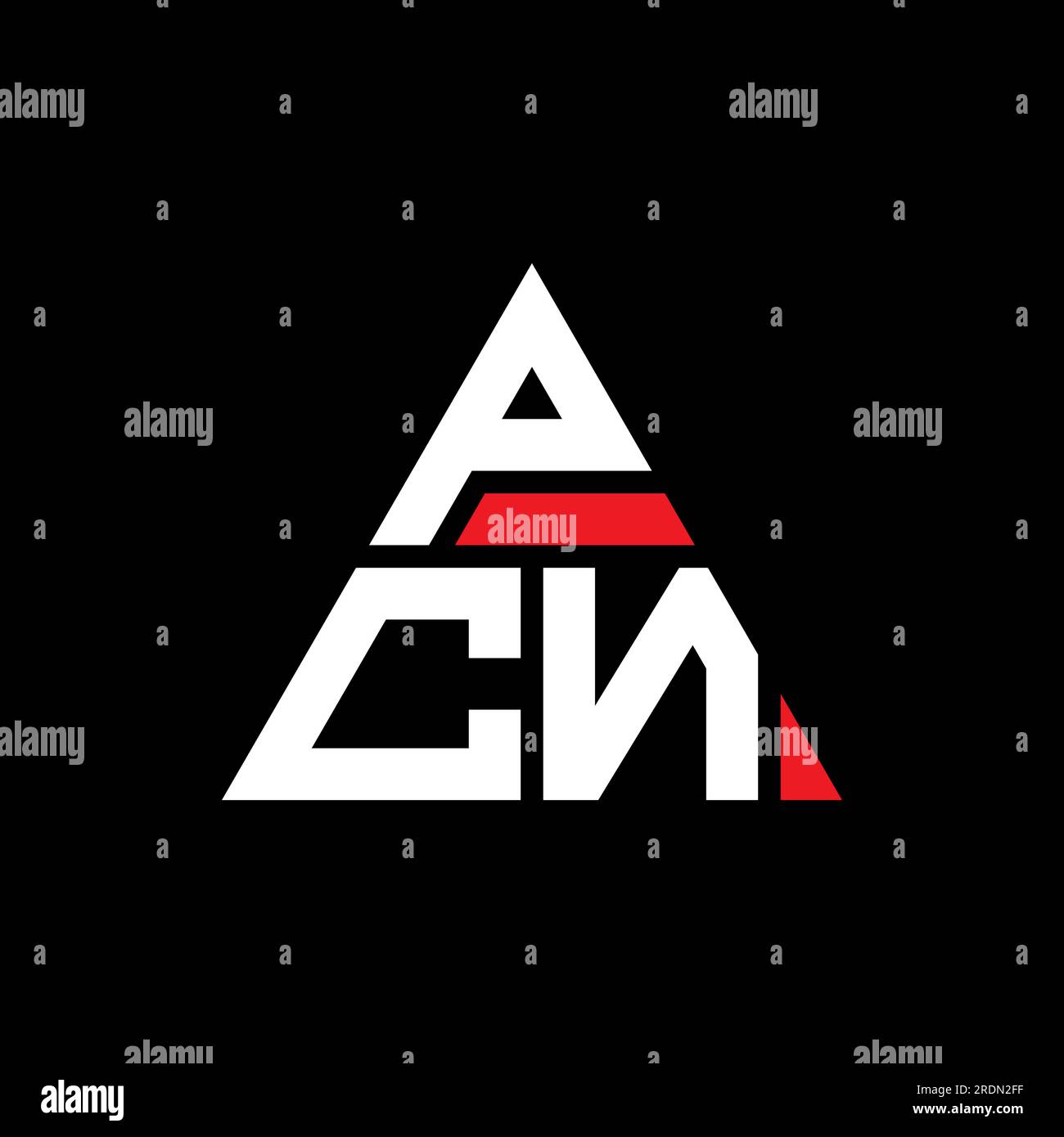 PCN triangle letter logo design with triangle shape. PCN triangle logo ...