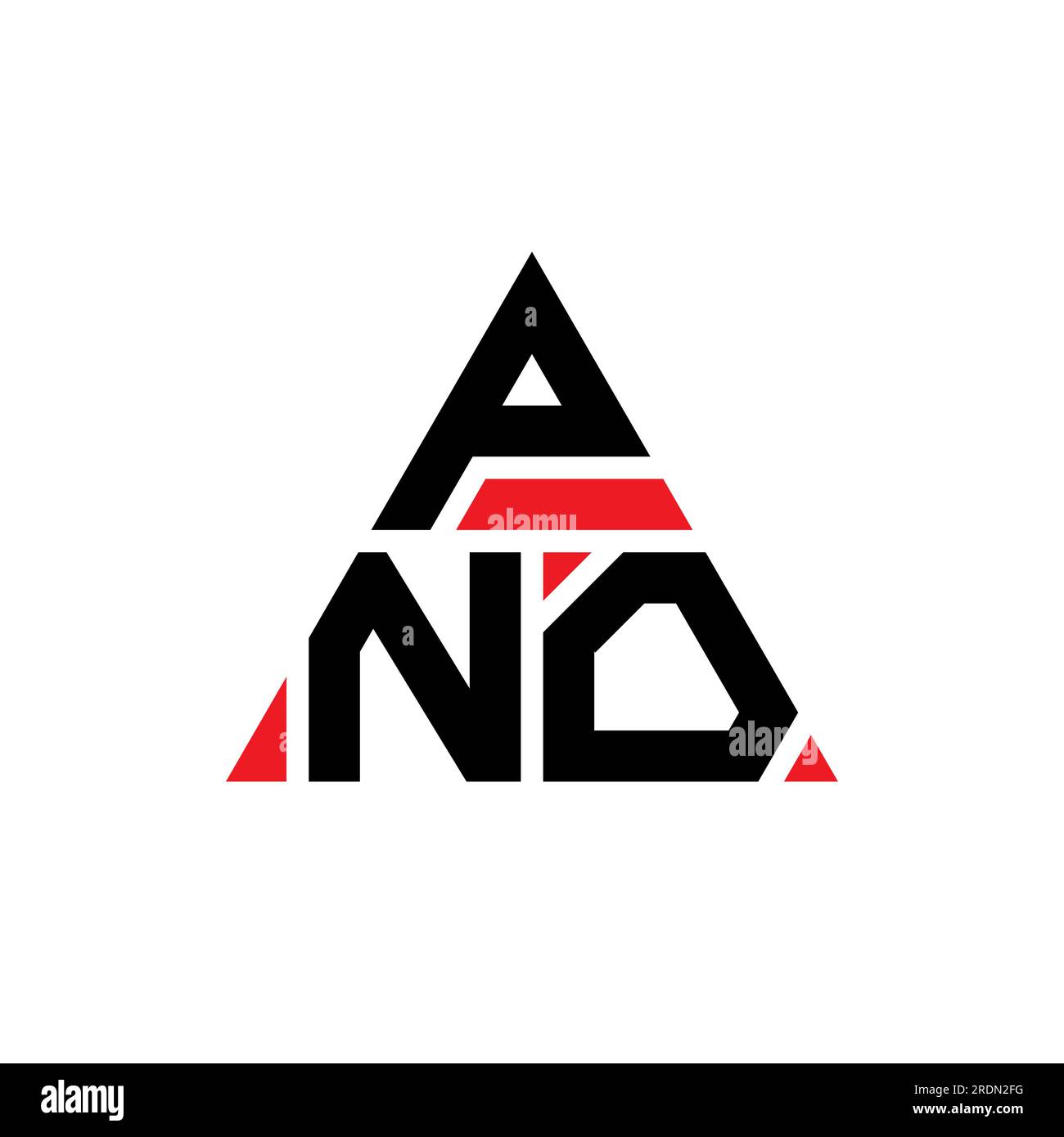 PNO triangle letter logo design with triangle shape. PNO triangle logo ...