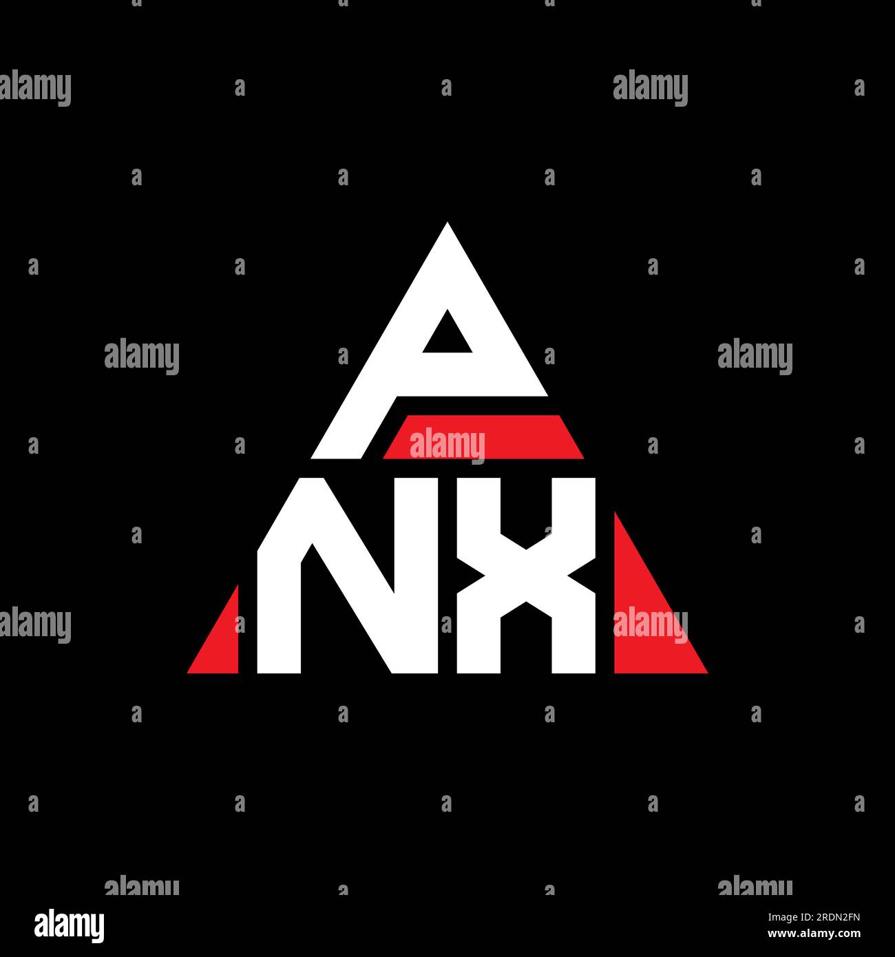 PNX triangle letter logo design with triangle shape. PNX triangle logo ...