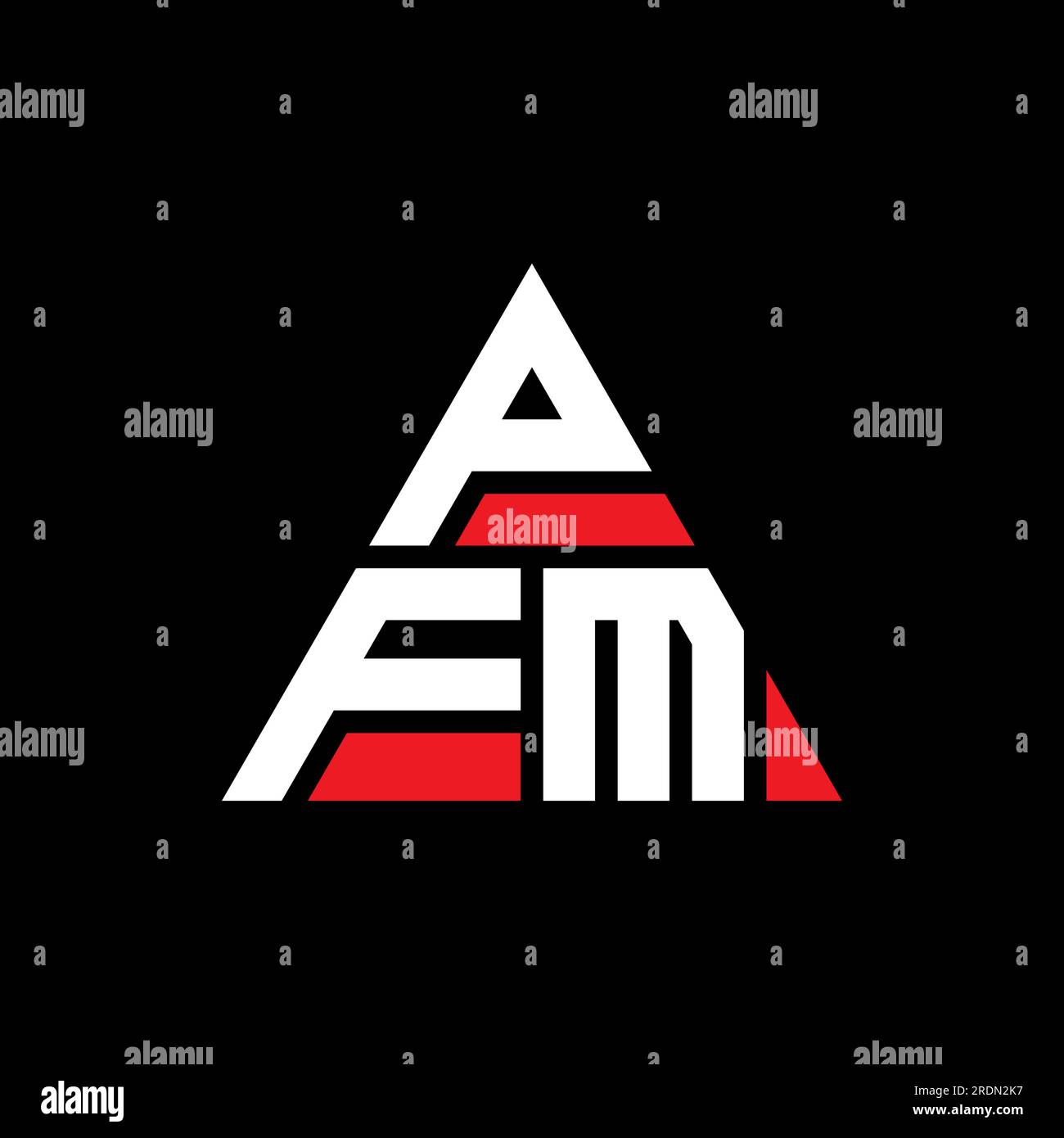 PFM triangle letter logo design with triangle shape. PFM triangle logo ...