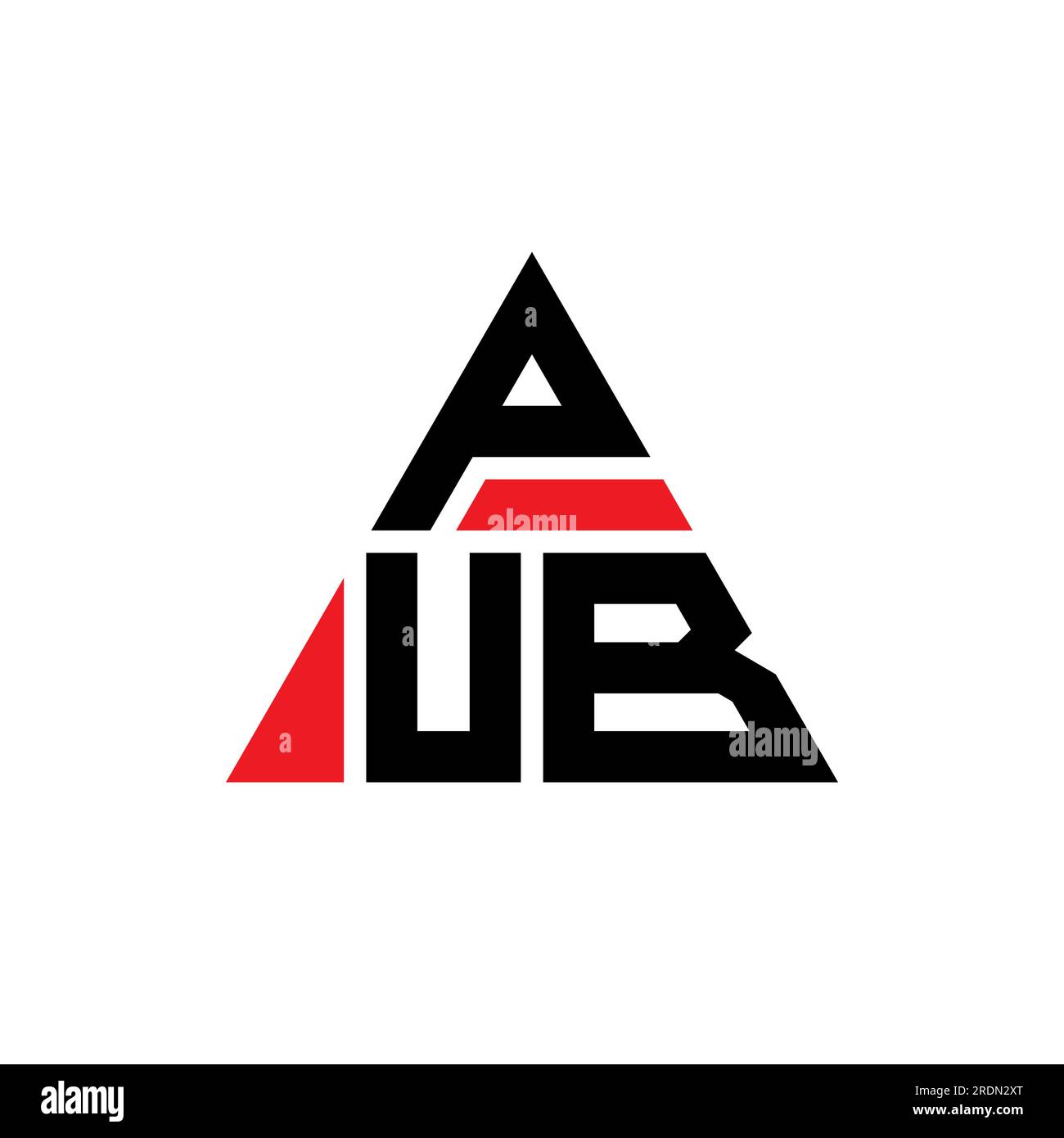 PUB triangle letter logo design with triangle shape. PUB triangle logo ...