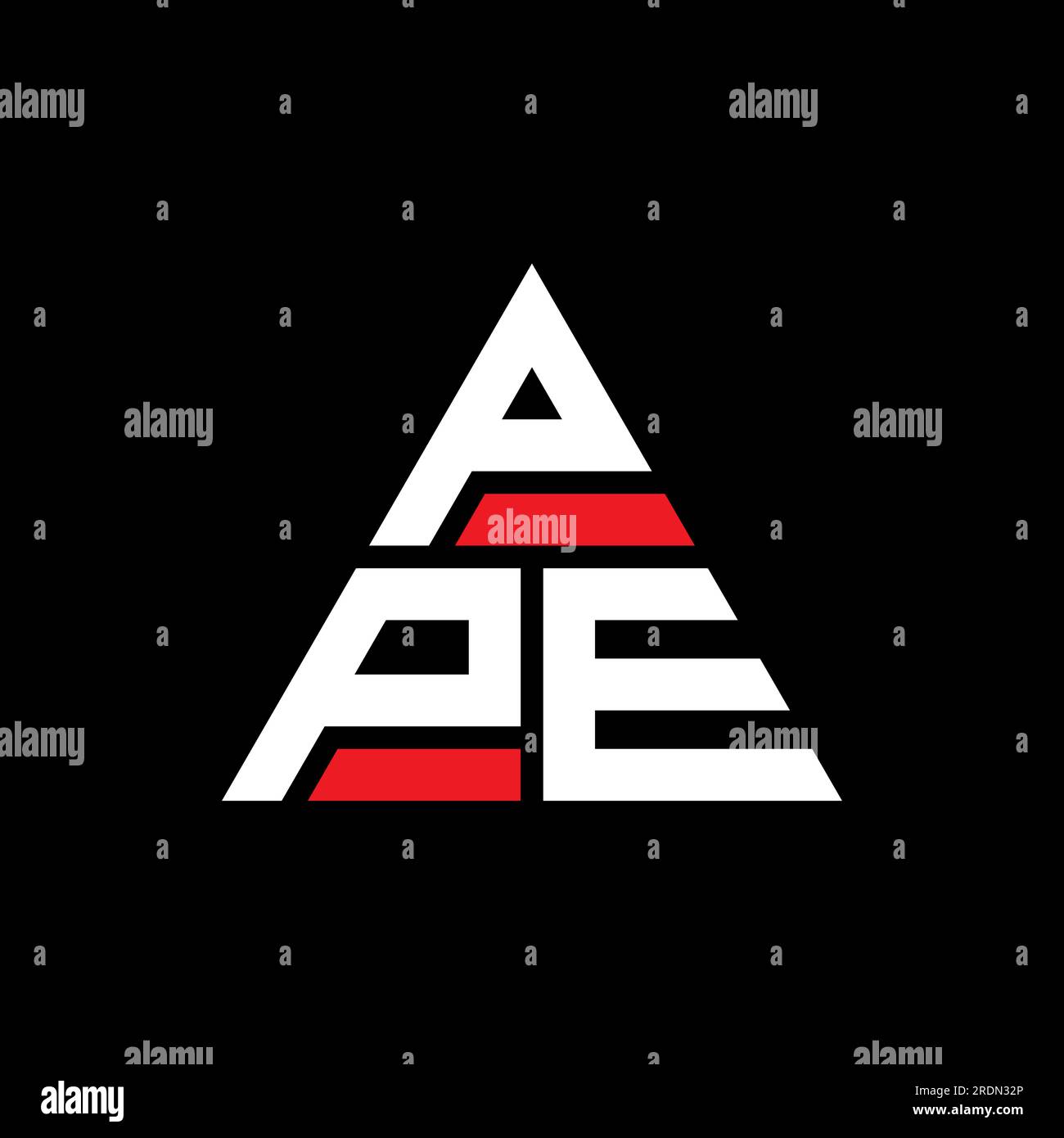 PPE triangle letter logo design with triangle shape. PPE triangle logo ...