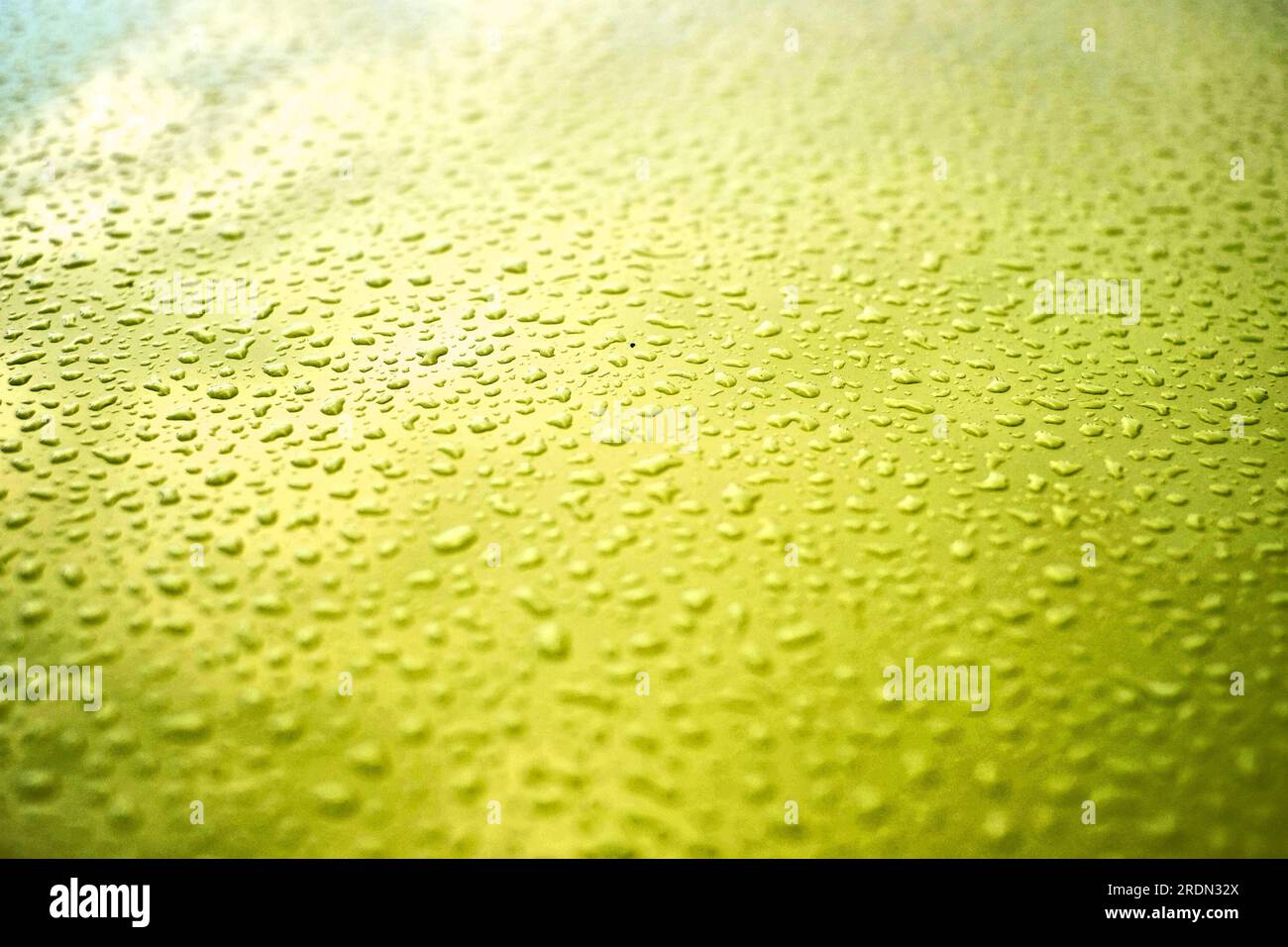 Graded yellow surface covered in small water droplets Stock Photo - Alamy