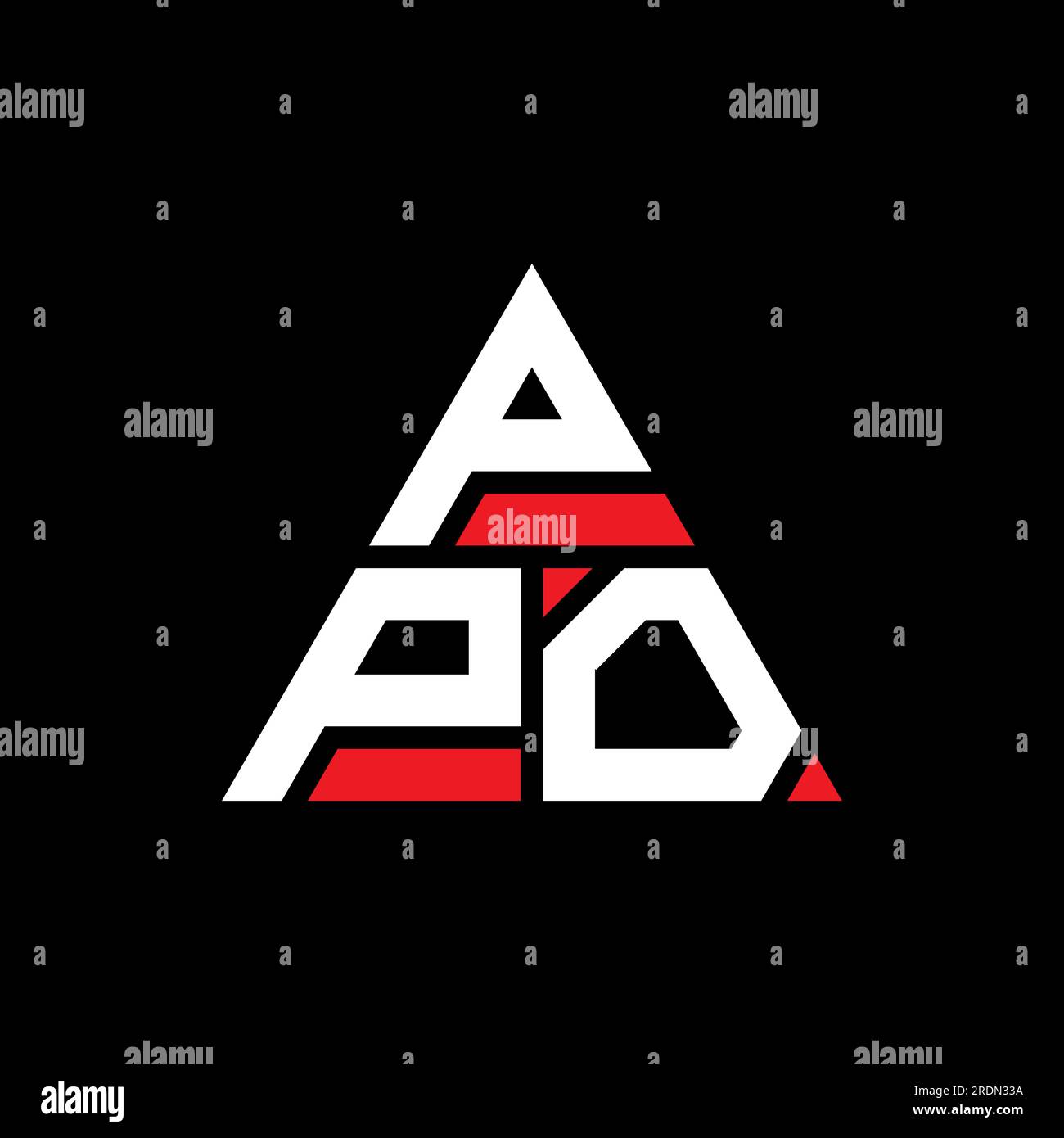 PPO triangle letter logo design with triangle shape. PPO triangle logo ...