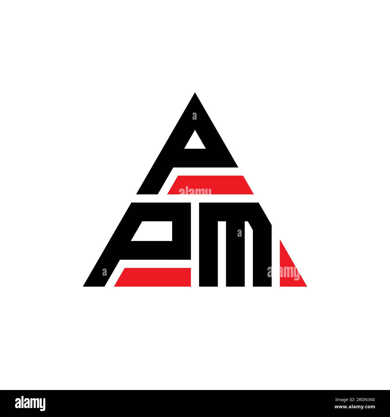 PPM triangle letter logo design with triangle shape. PPM triangle logo ...