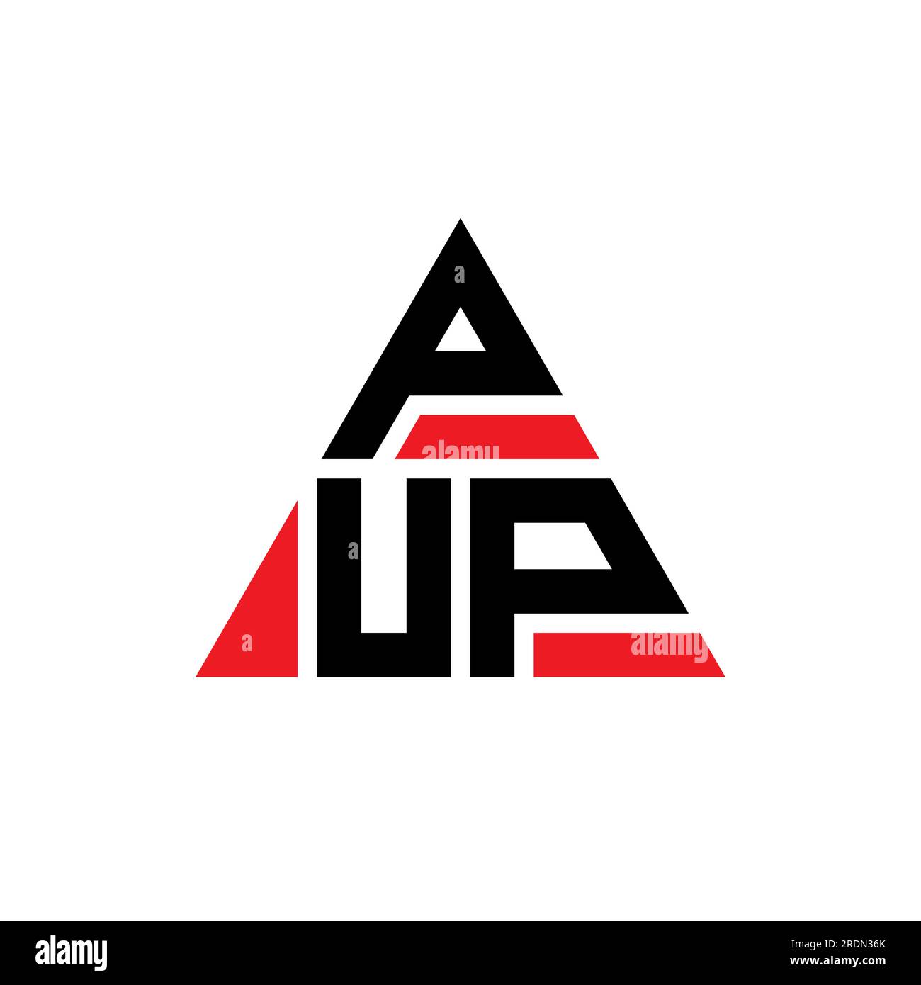 PUP triangle letter logo design with triangle shape. PUP triangle logo ...