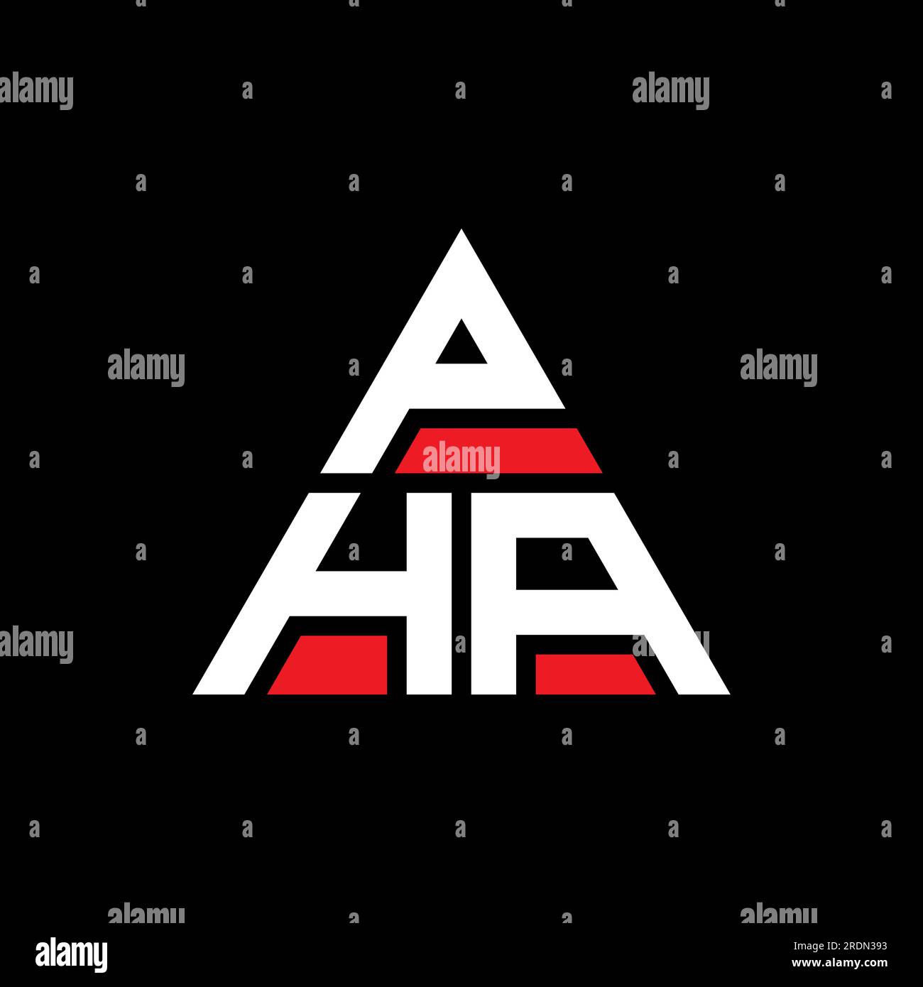 PHA triangle letter logo design with triangle shape. PHA triangle logo ...