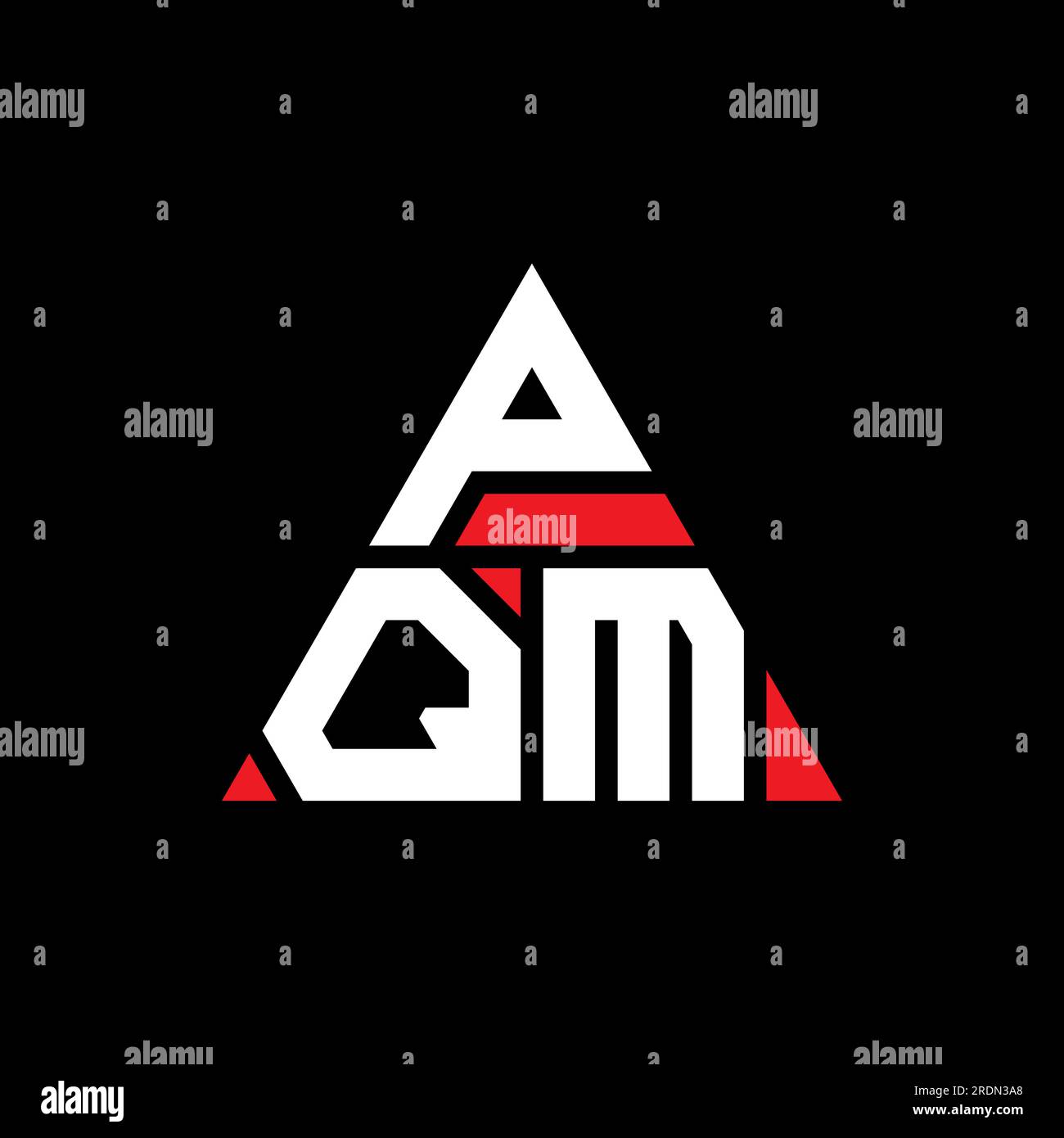 PQM triangle letter logo design with triangle shape. PQM triangle logo ...