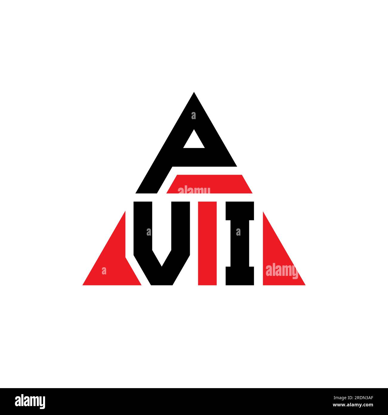 PVI triangle letter logo design with triangle shape. PVI triangle logo ...