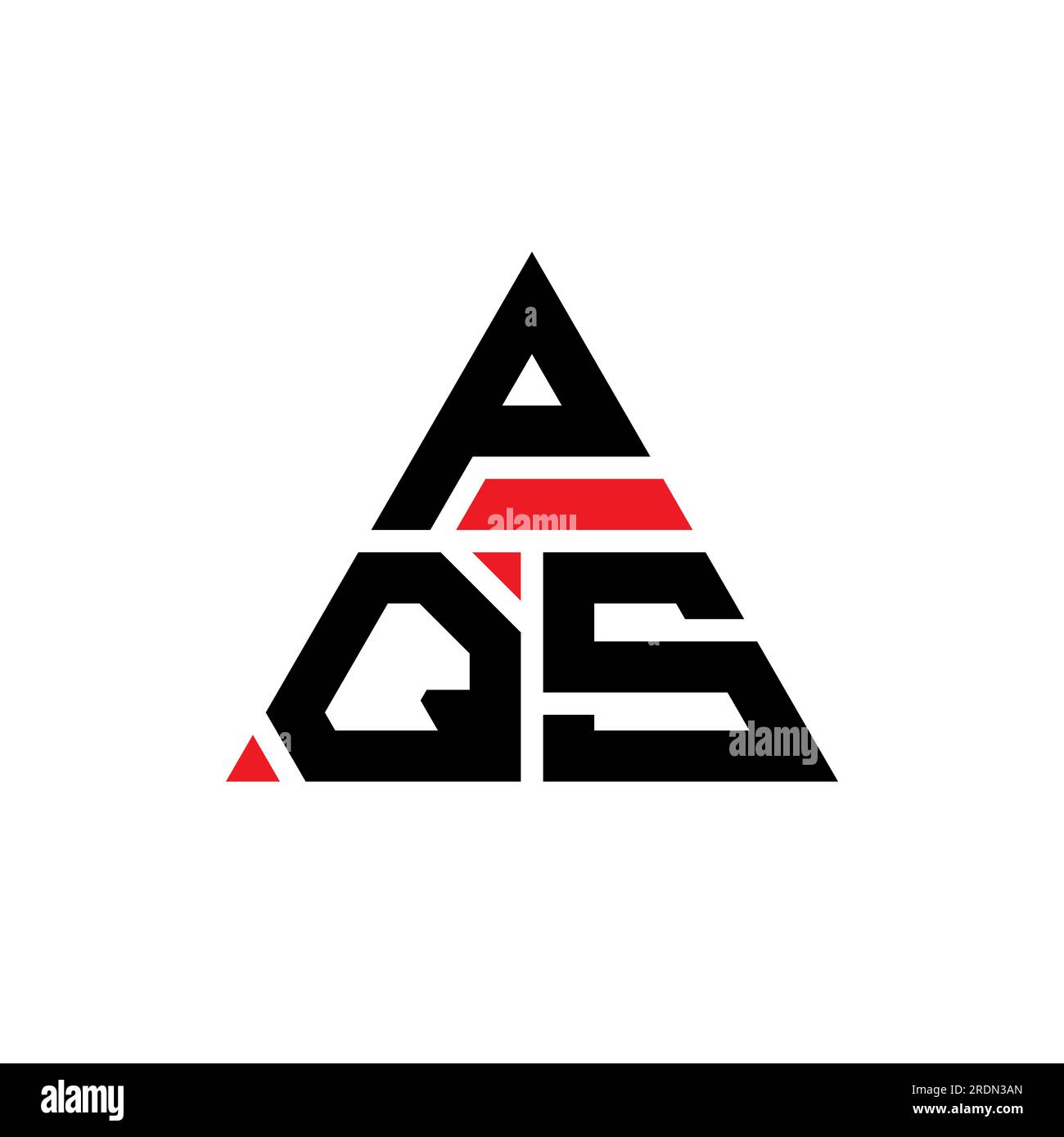 PQS triangle letter logo design with triangle shape. PQS triangle logo ...