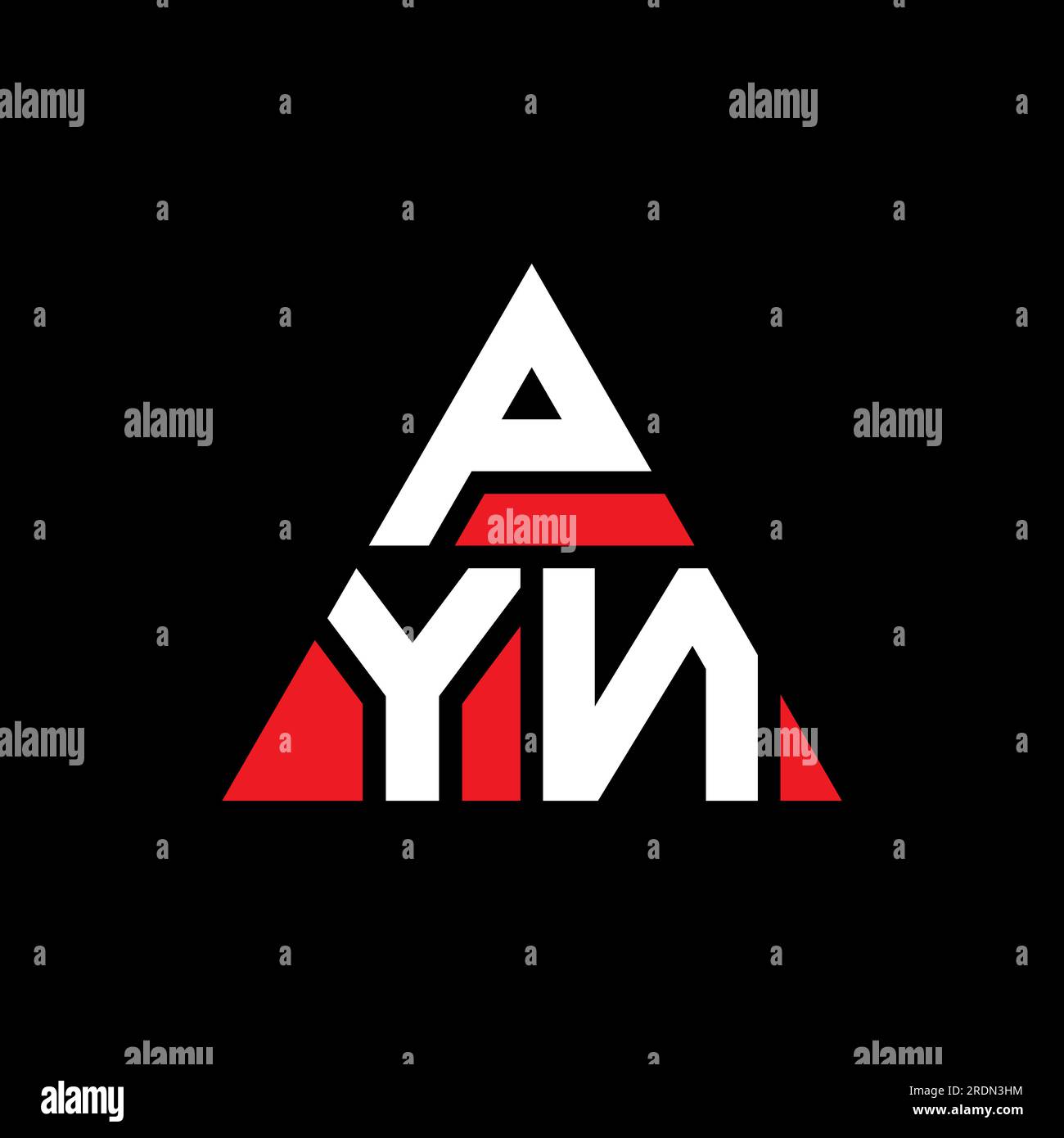 PYN triangle letter logo design with triangle shape. PYN triangle logo ...