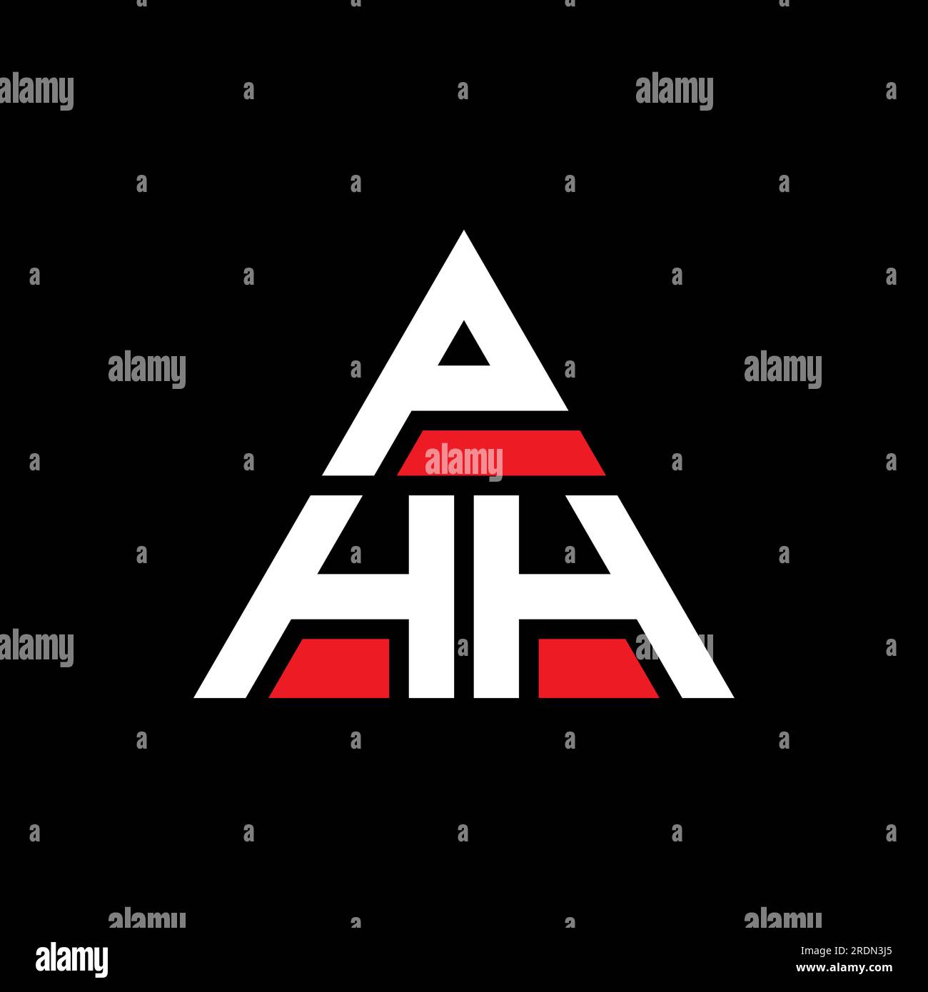 PHH triangle letter logo design with triangle shape. PHH triangle logo ...