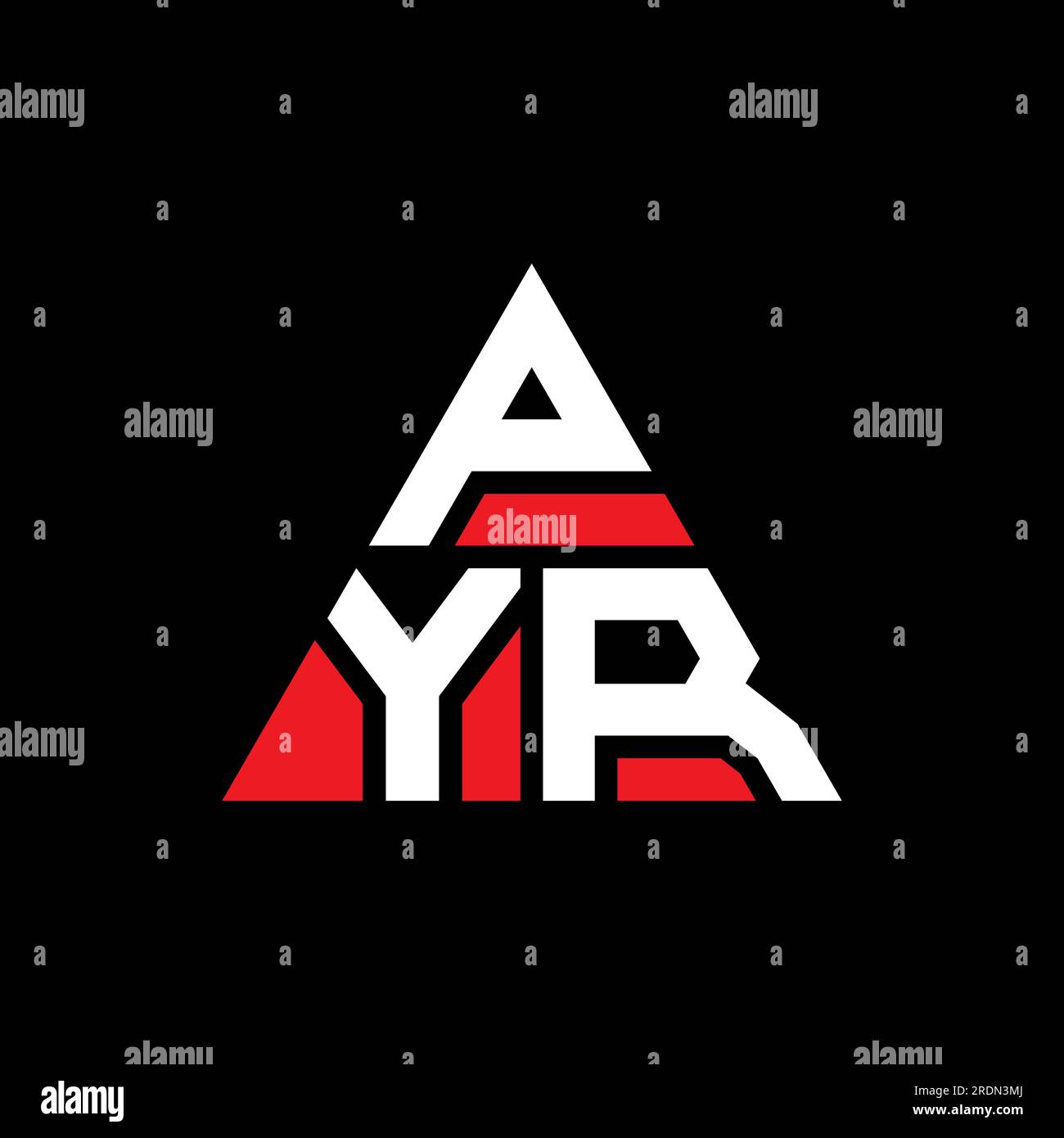 PYR triangle letter logo design with triangle shape. PYR triangle logo ...