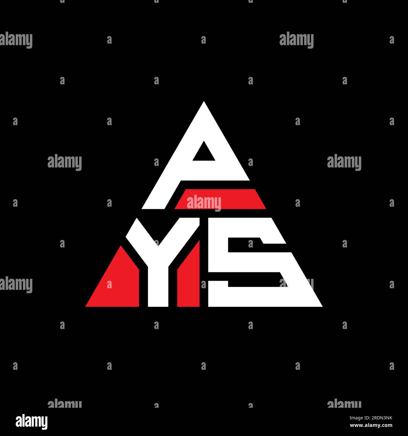 PYS triangle letter logo design with triangle shape. PYS triangle logo ...