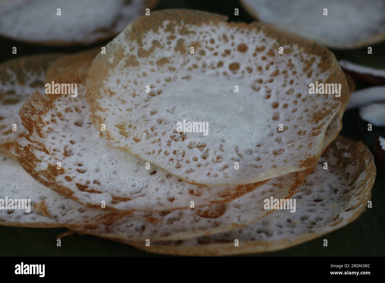 Laced Rice Crepes. Fermented rice pancakes made with fermented rice ...