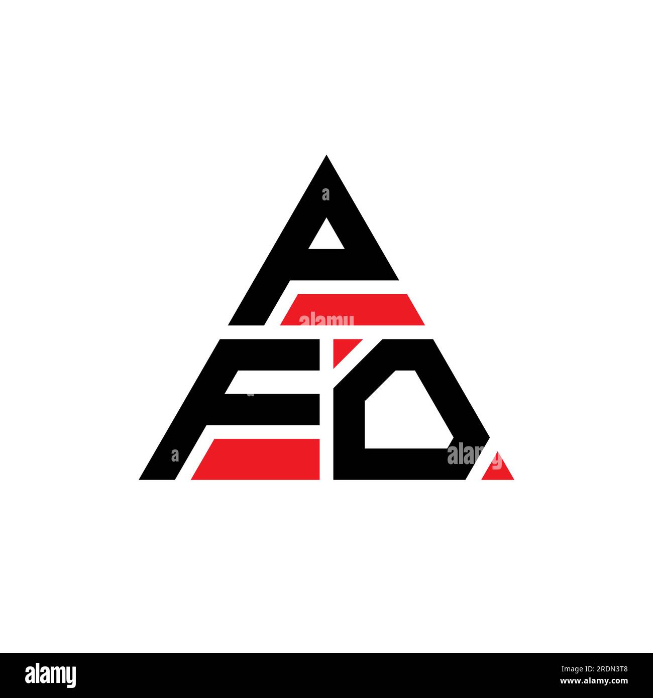 PFO triangle letter logo design with triangle shape. PFO triangle logo ...