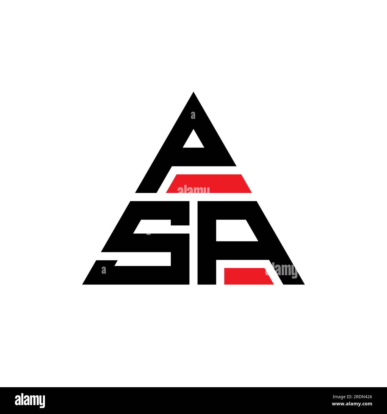 PSA triangle letter logo design with triangle shape. PSA triangle logo ...