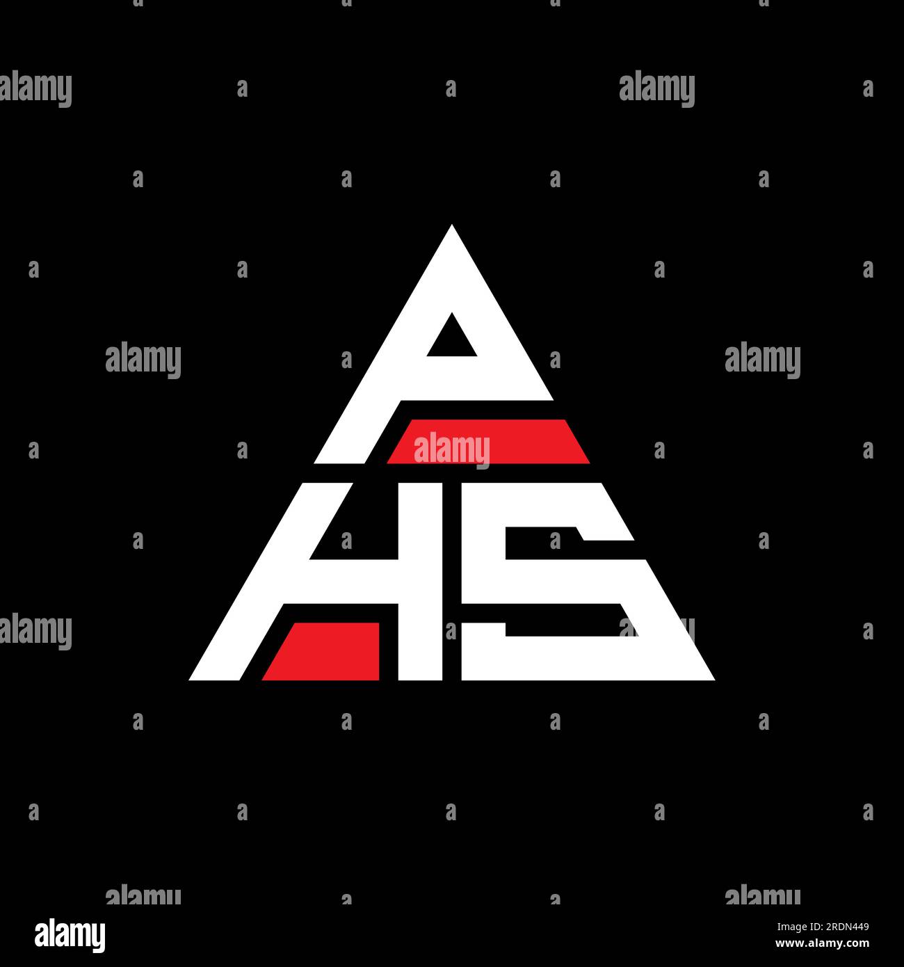 PHS triangle letter logo design with triangle shape. PHS triangle logo ...