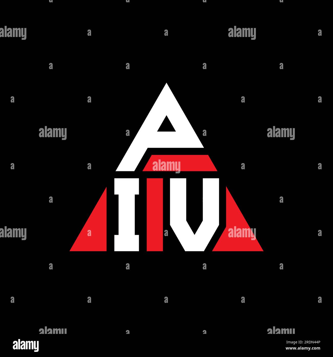 PIV triangle letter logo design with triangle shape. PIV triangle logo ...