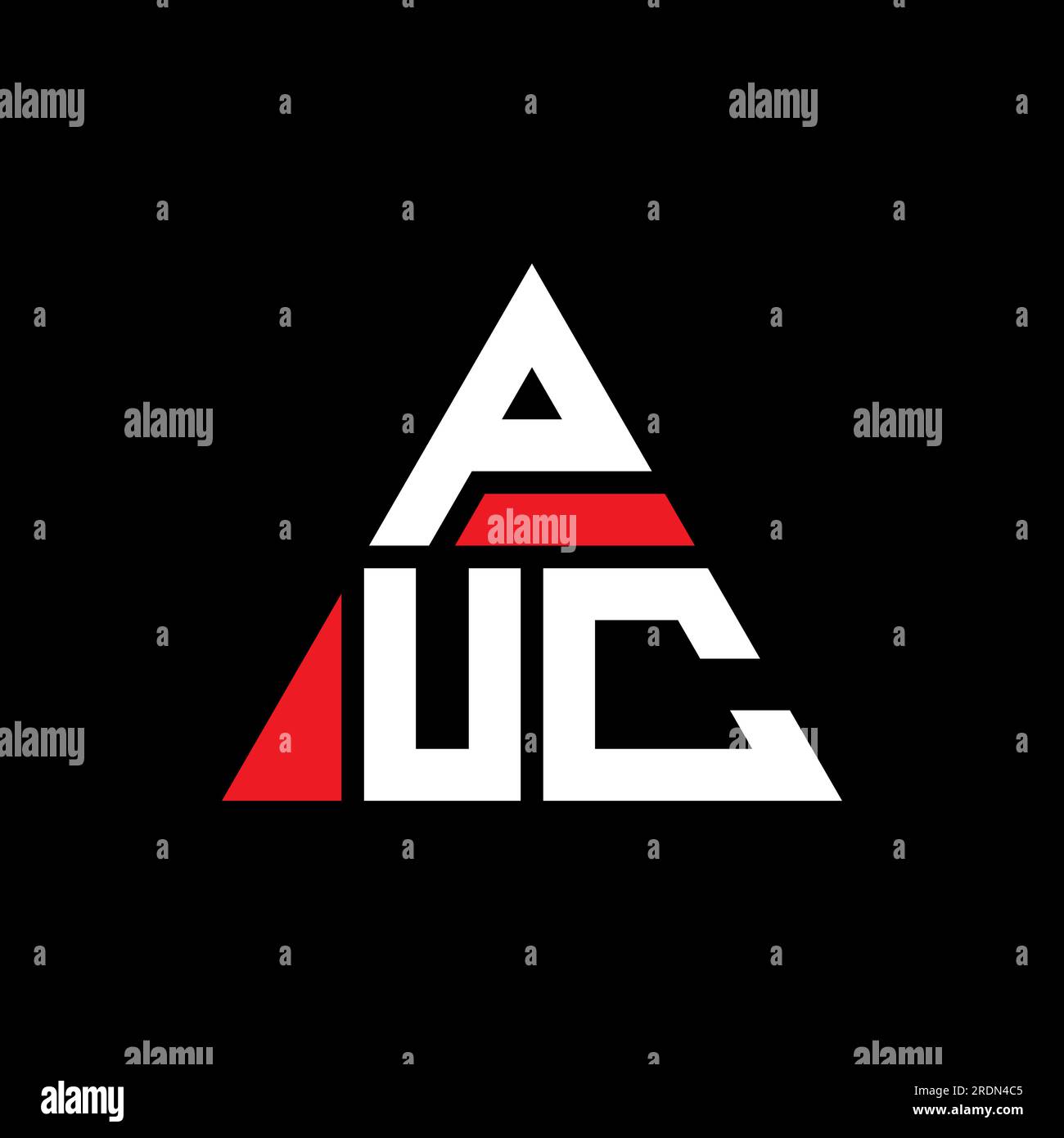 PUC triangle letter logo design with triangle shape. PUC triangle logo ...