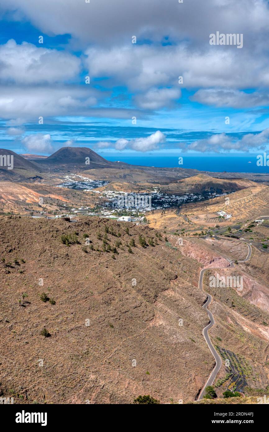 Stunning views of the island of Lanzarote, in the Canary Islands, from ...