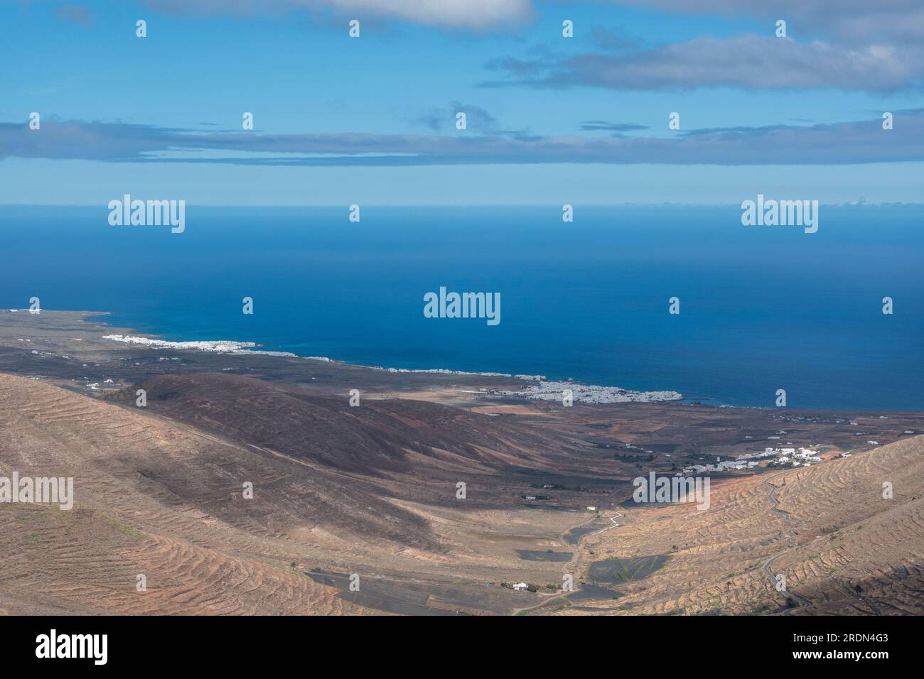 Stunning views of the island of Lanzarote, in the Canary Islands, from ...