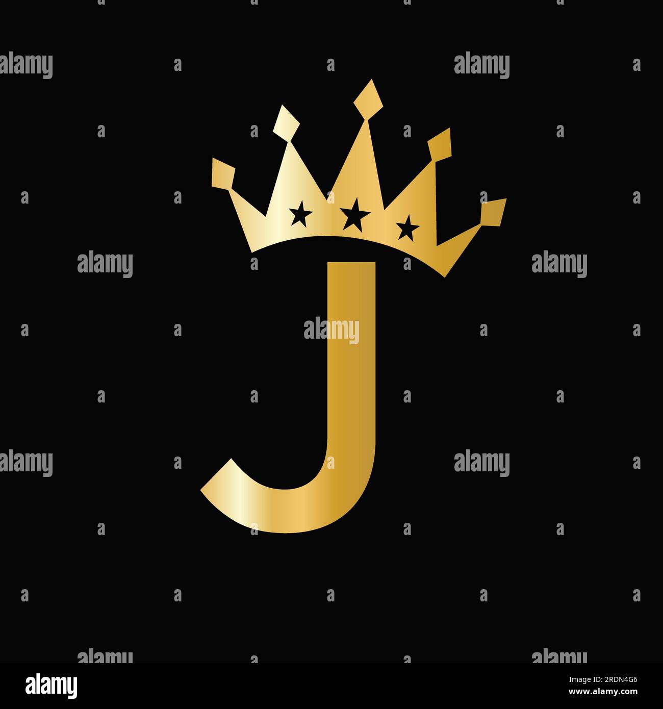 Letter J Luxury Logo With Crown Symbol. Crown Logotype Template Stock ...