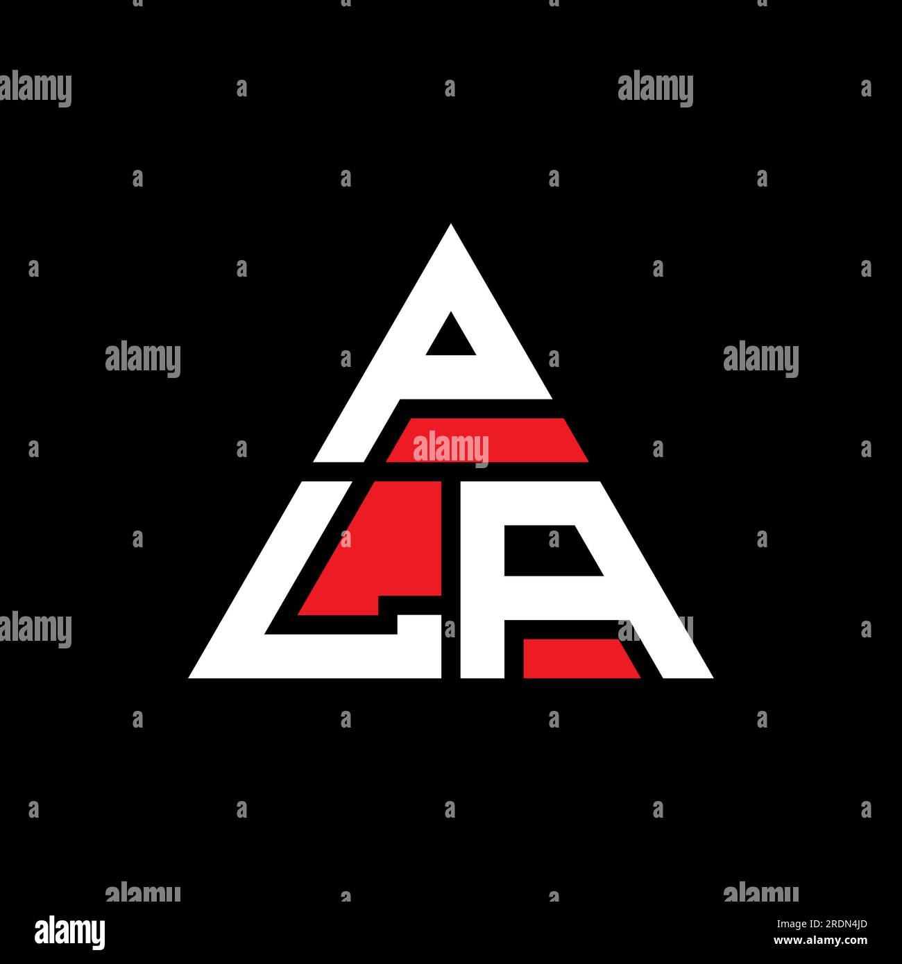 PLA triangle letter logo design with triangle shape. PLA triangle logo ...