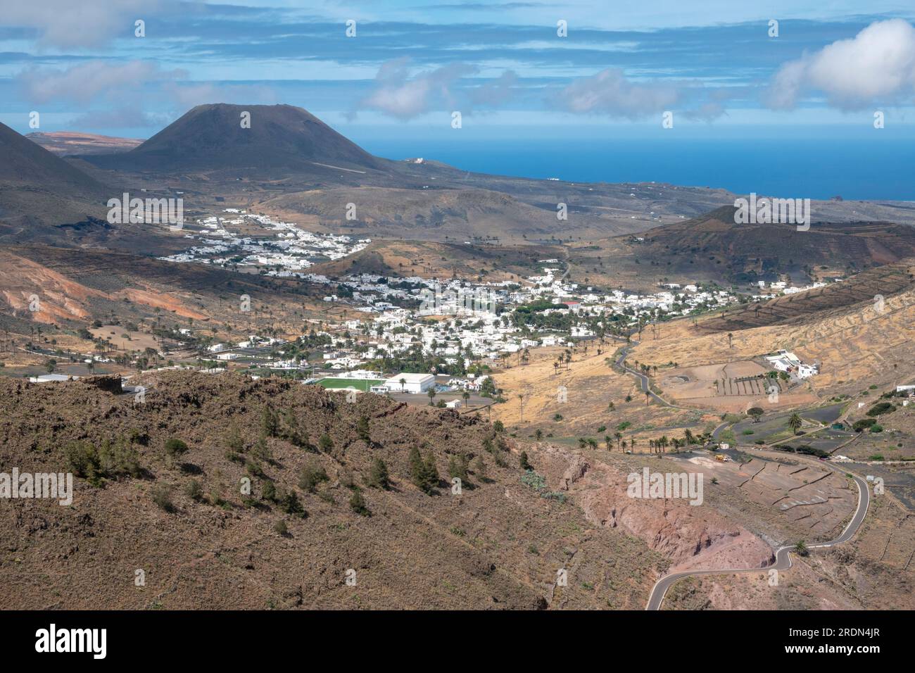 Stunning views of the island of Lanzarote, in the Canary Islands, from ...