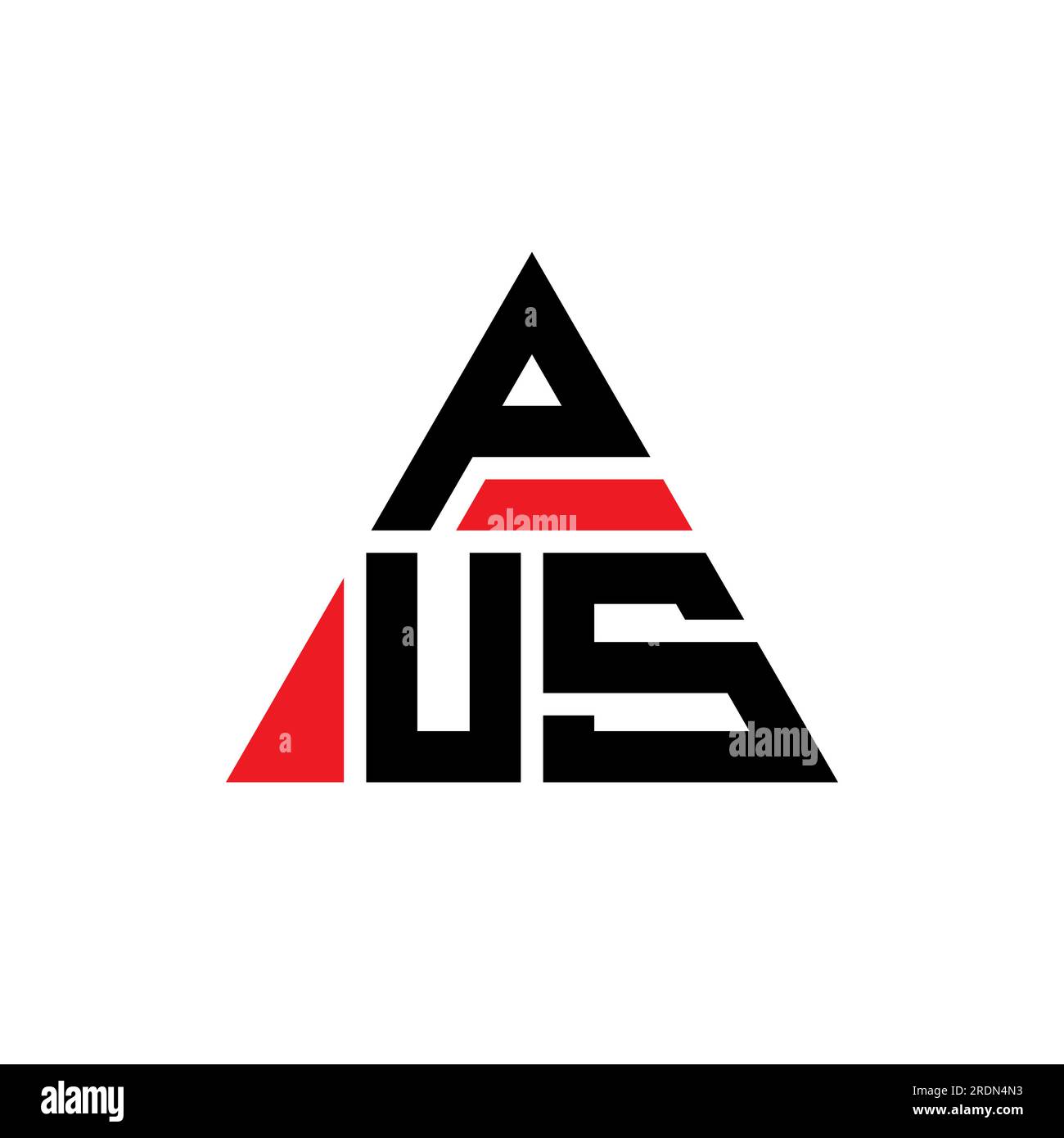 PUS triangle letter logo design with triangle shape. PUS triangle logo ...