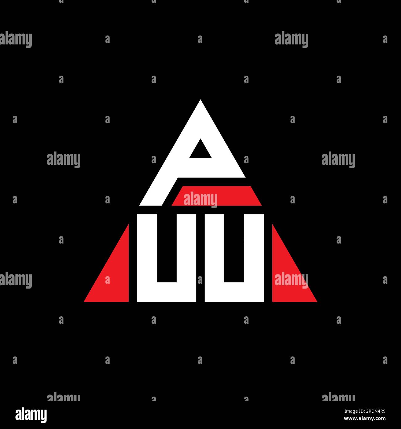 PUU triangle letter logo design with triangle shape. PUU triangle logo ...