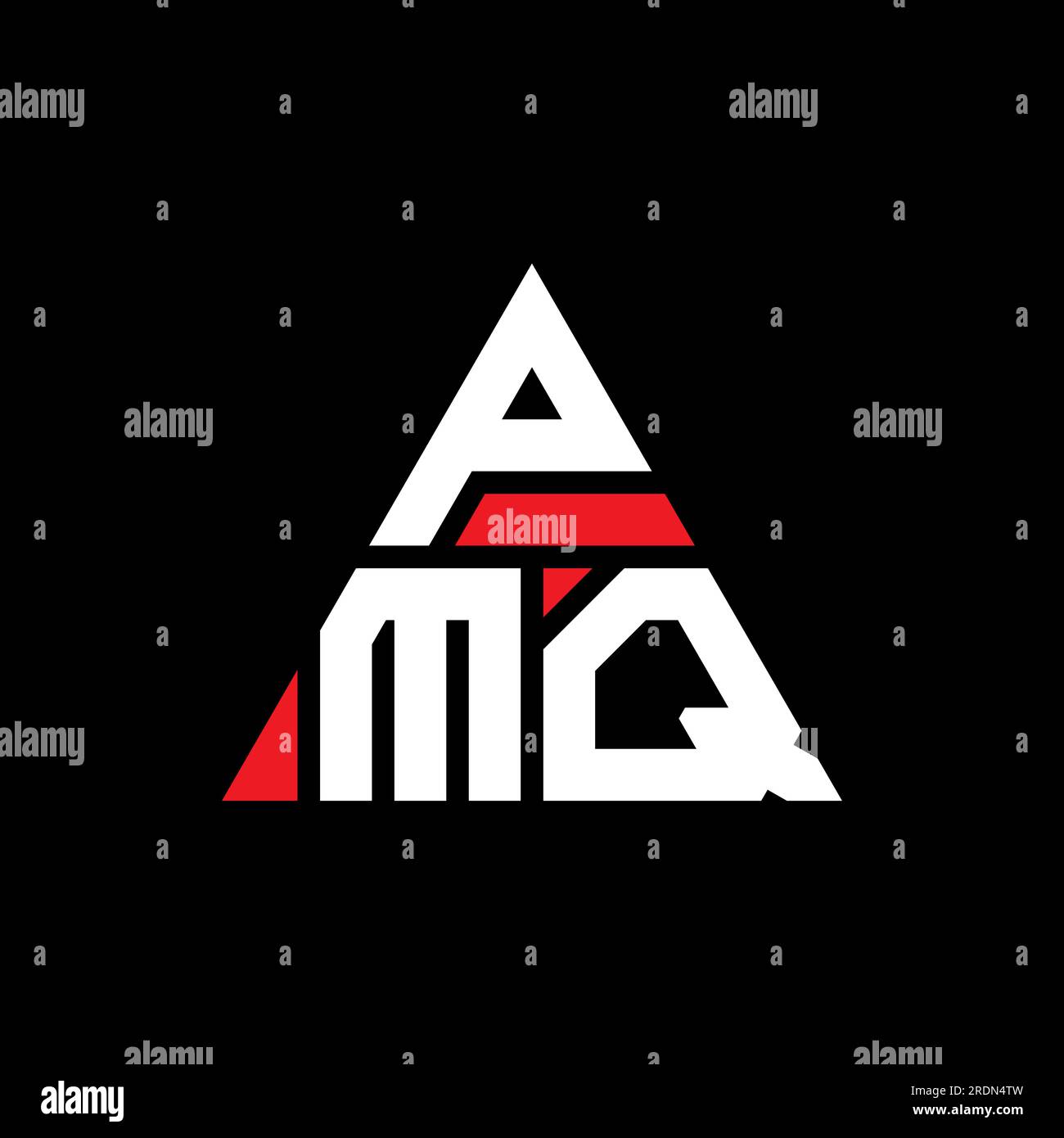 PMQ triangle letter logo design with triangle shape. PMQ triangle logo ...