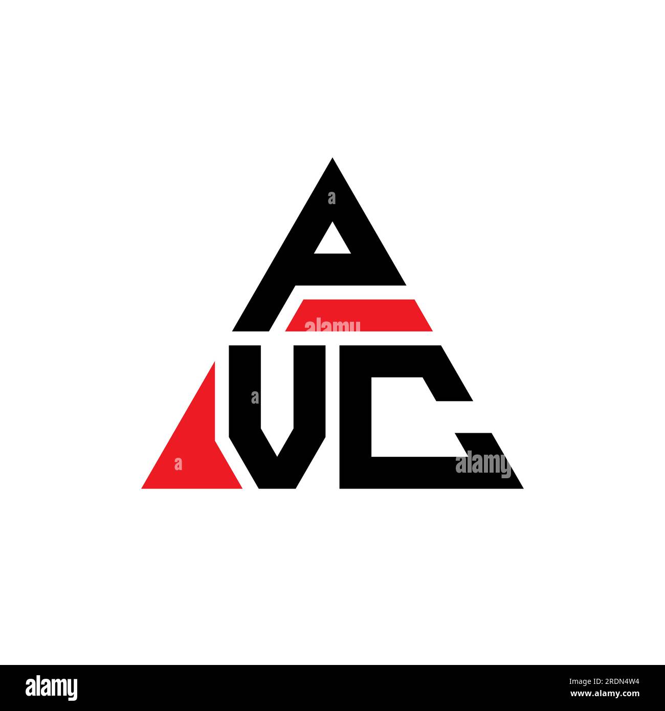 PVC triangle letter logo design with triangle shape. PVC triangle logo ...