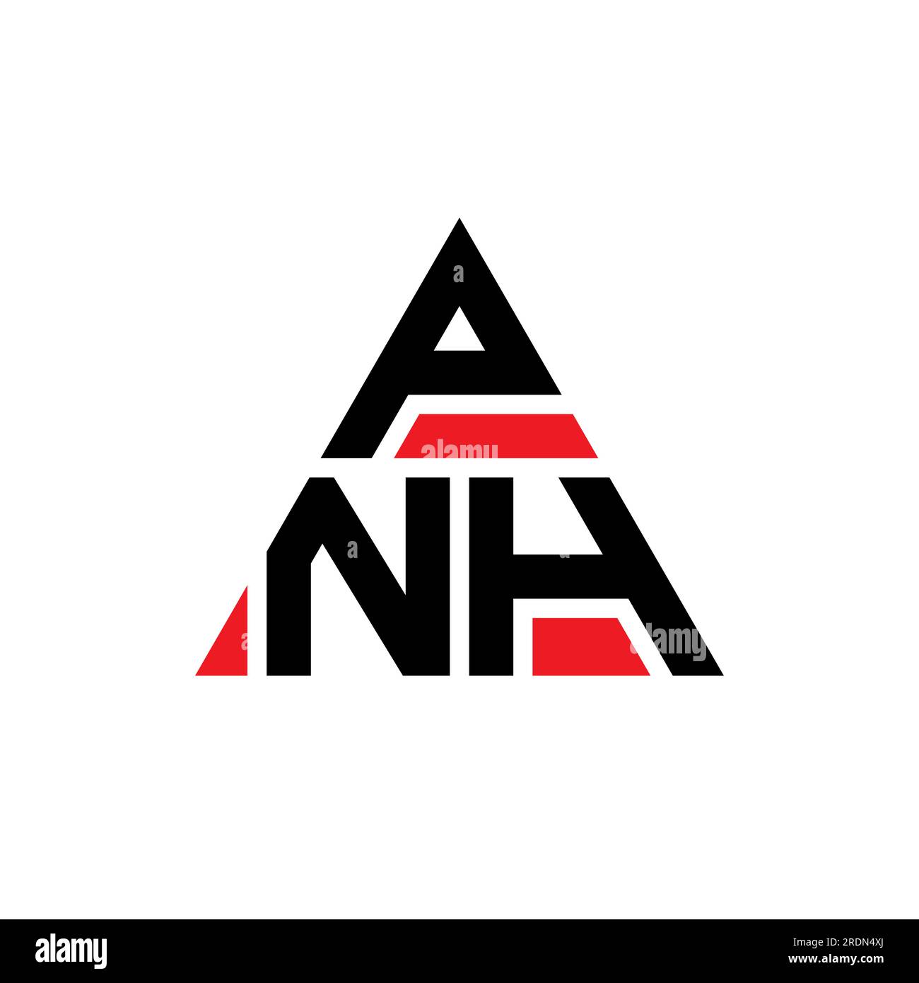 PNH triangle letter logo design with triangle shape. PNH triangle logo ...
