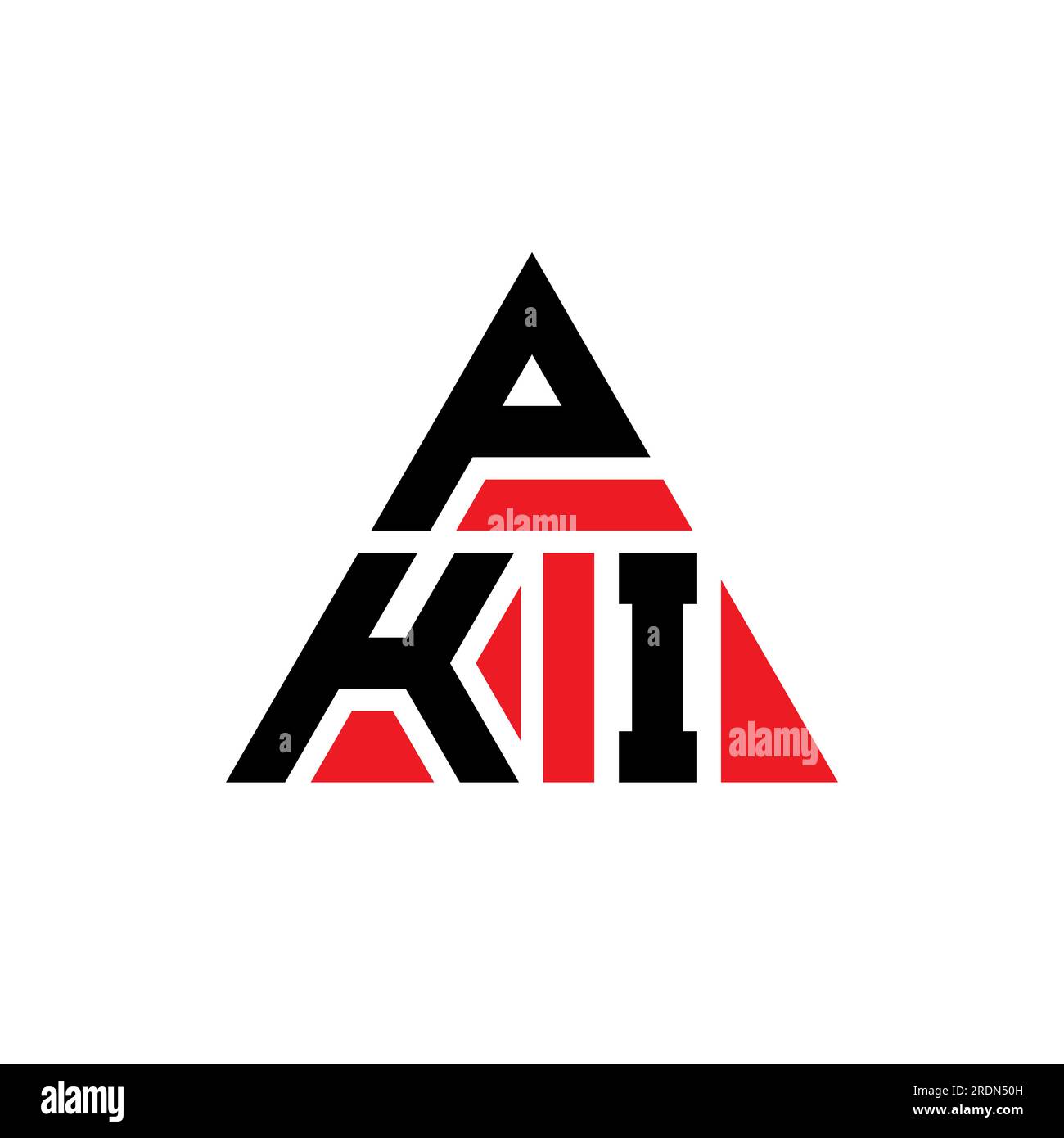 PKI triangle letter logo design with triangle shape. PKI triangle logo ...