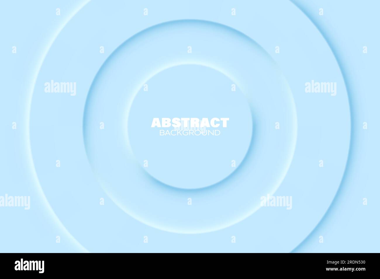 Abstract background illustration of blue circles in neomorphism style ...