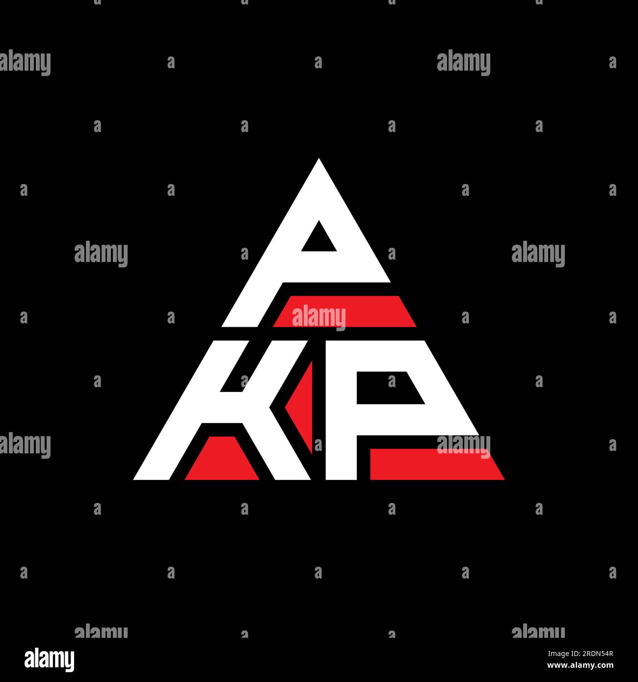 PKP triangle letter logo design with triangle shape. PKP triangle logo ...