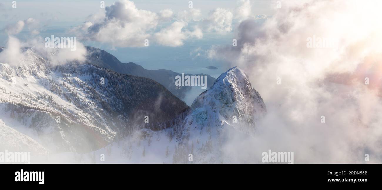 Canadian Mountain Landscape. Nature Background. Aerial Stock Photo - Alamy