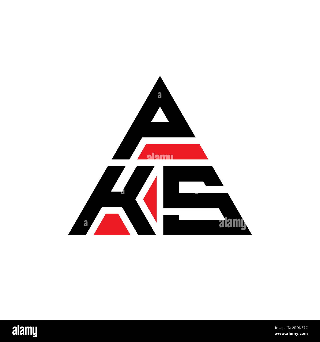 PKS triangle letter logo design with triangle shape. PKS triangle logo ...