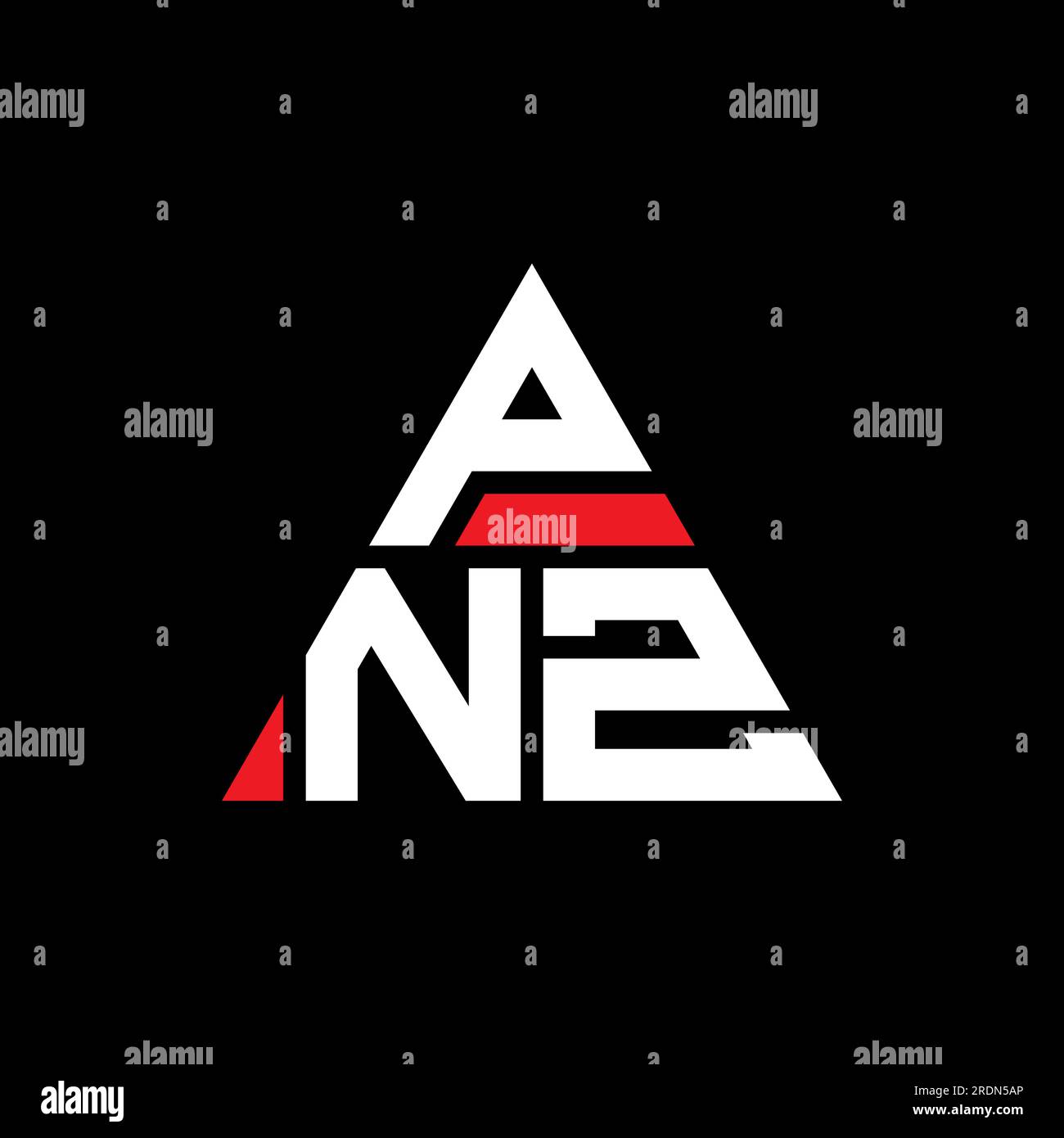 PNZ triangle letter logo design with triangle shape. PNZ triangle logo ...