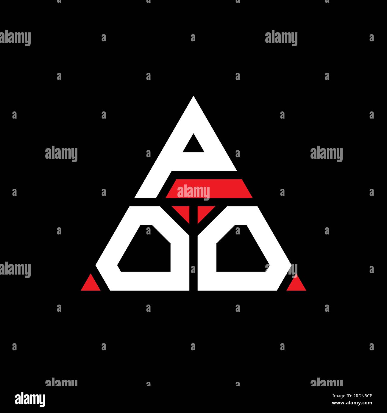 POO triangle letter logo design with triangle shape. POO triangle logo ...