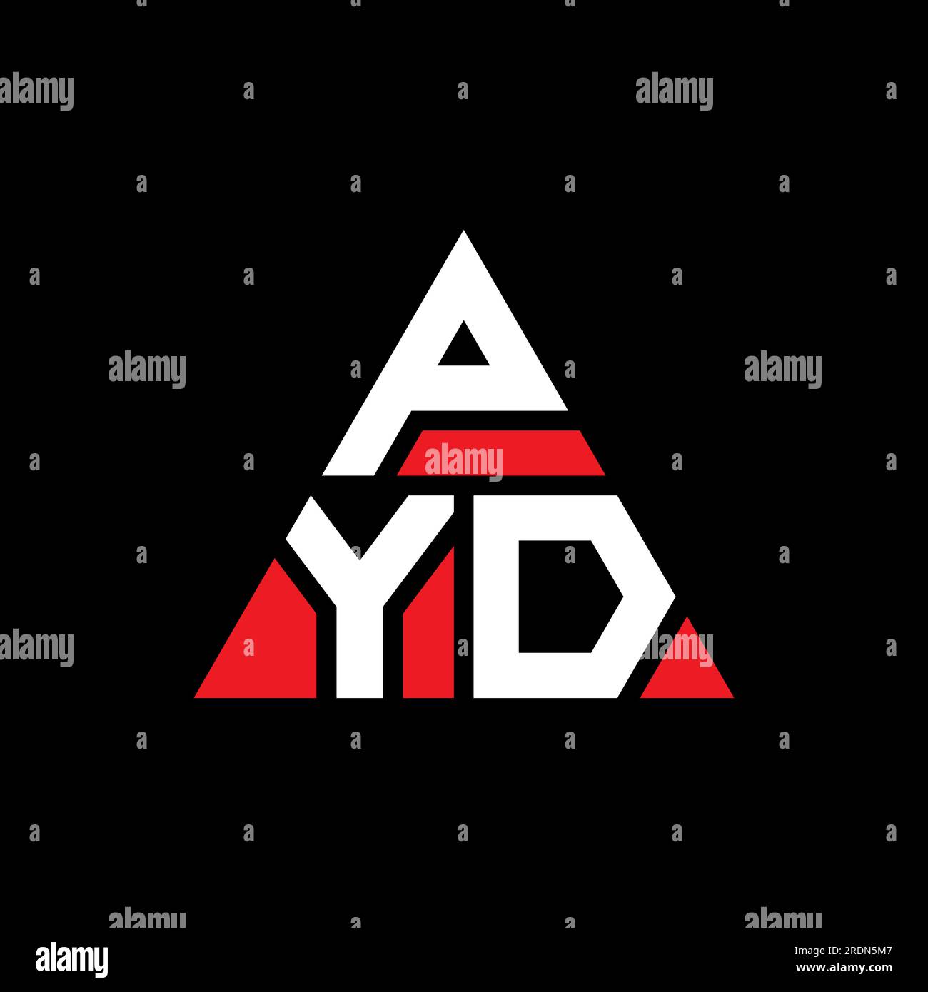 PYD triangle letter logo design with triangle shape. PYD triangle logo design monogram. PYD ...