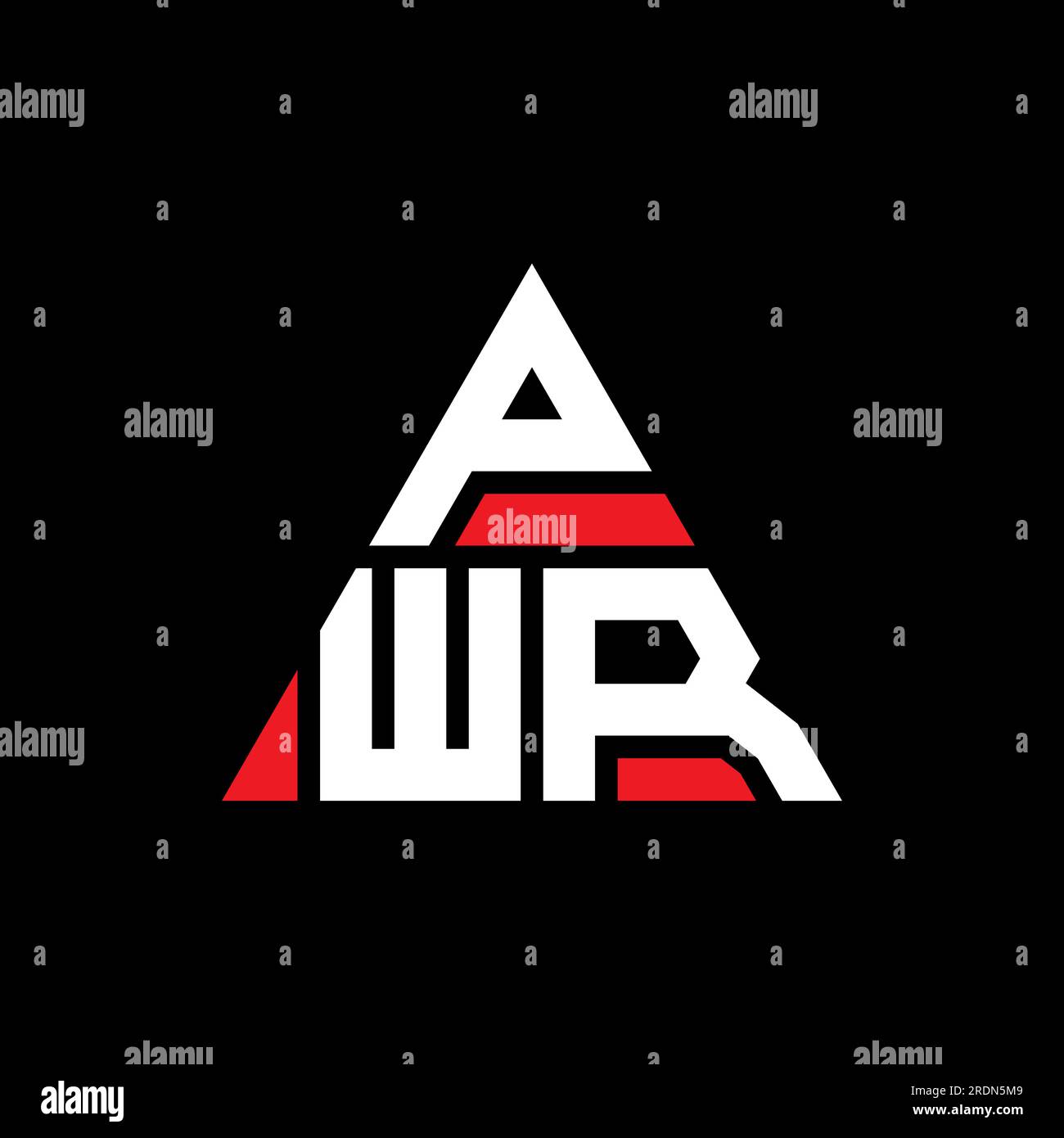 PWR triangle letter logo design with triangle shape. PWR triangle logo ...