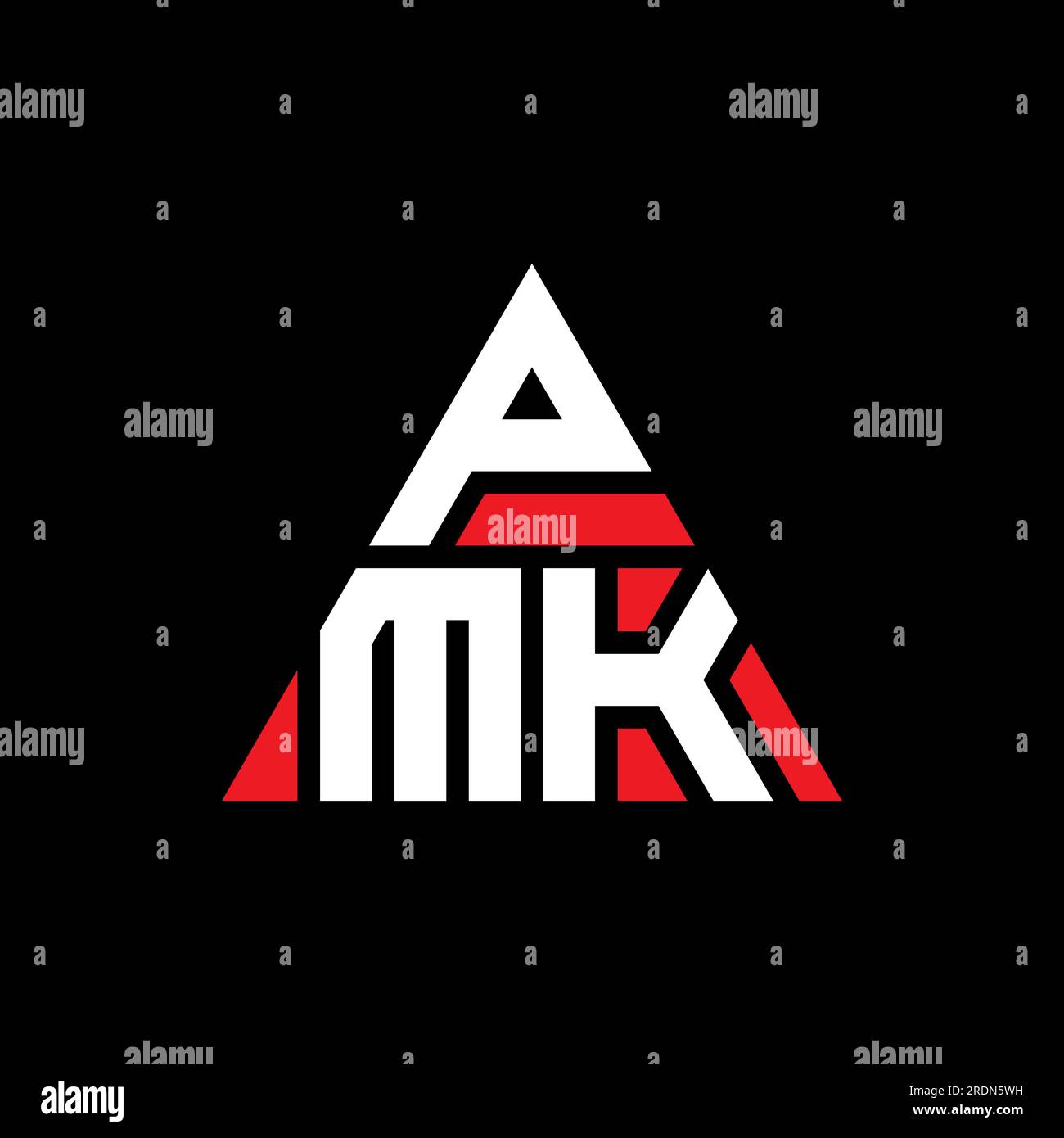 PMK triangle letter logo design with triangle shape. PMK triangle logo ...